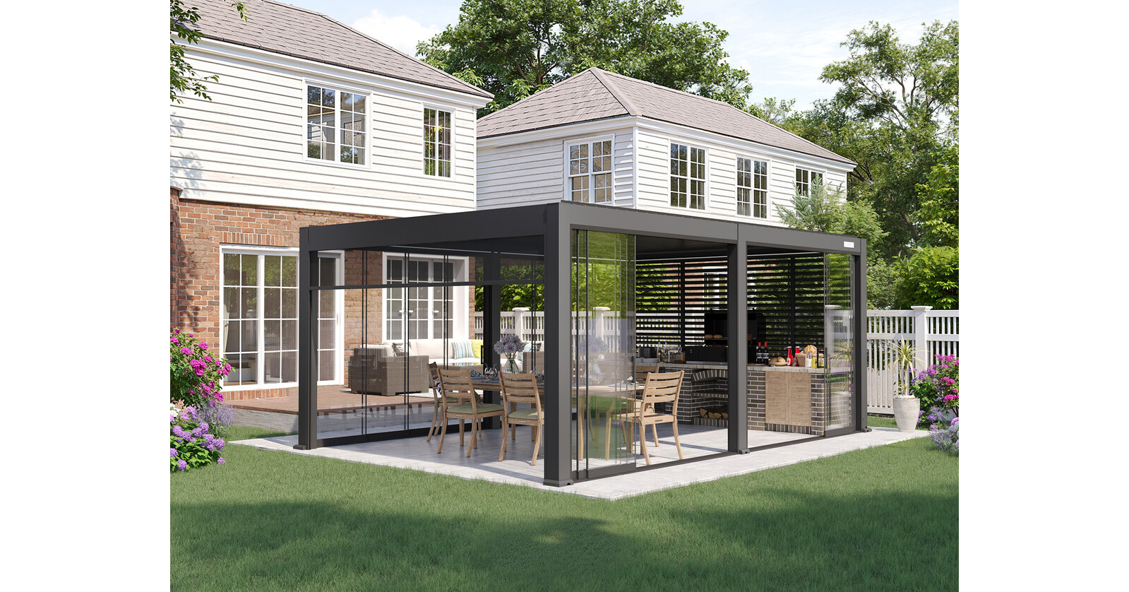 Redefining Outdoor Comfort: FlexPatio Pergola Unites Smart Technology ...