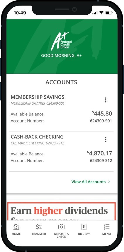 A+ Federal Credit Union Recognized for Best Mobile Banking App in North ...