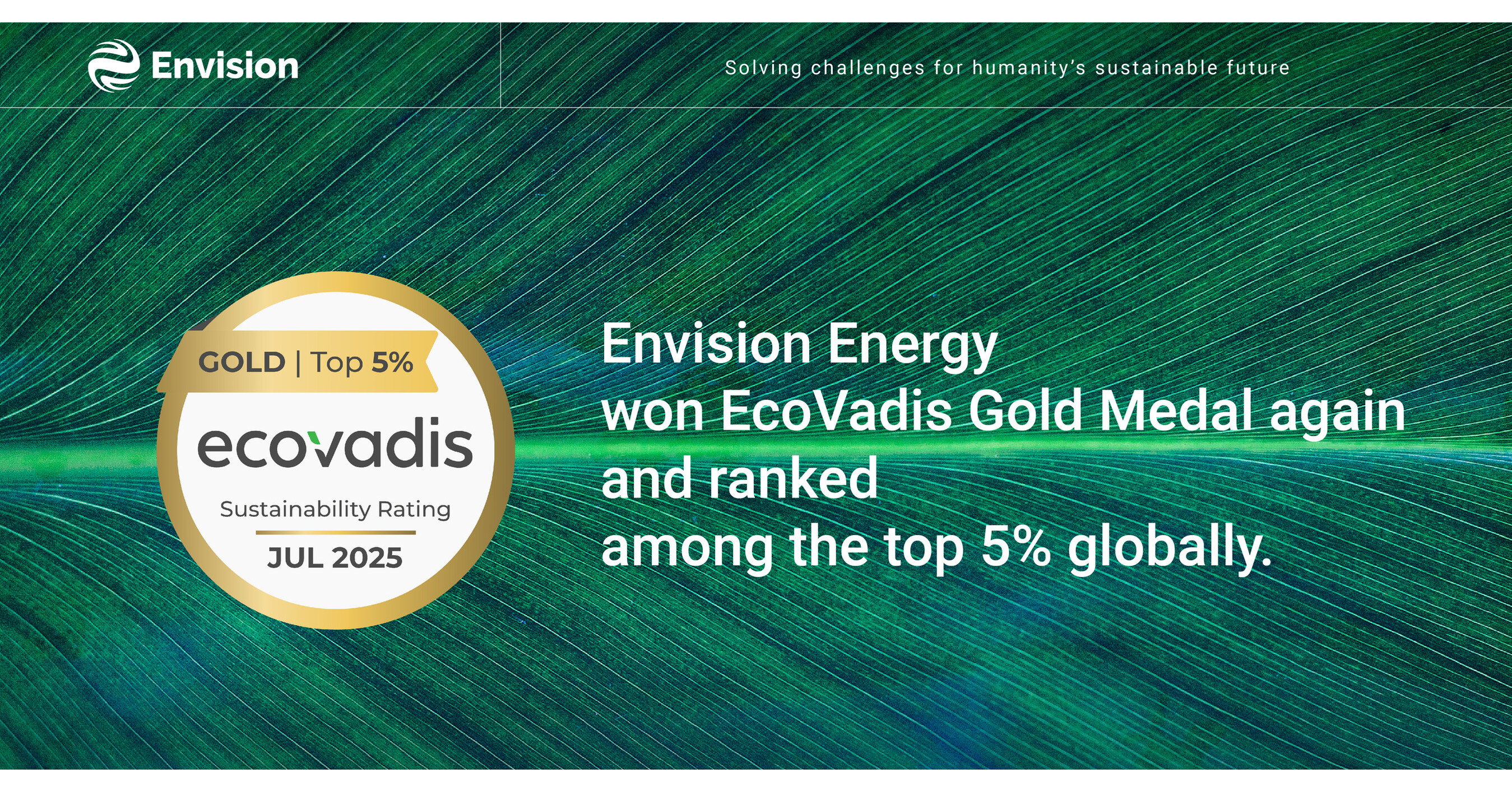 Envision Energy Ranks in Industry's Top 2% for Second Year with ...