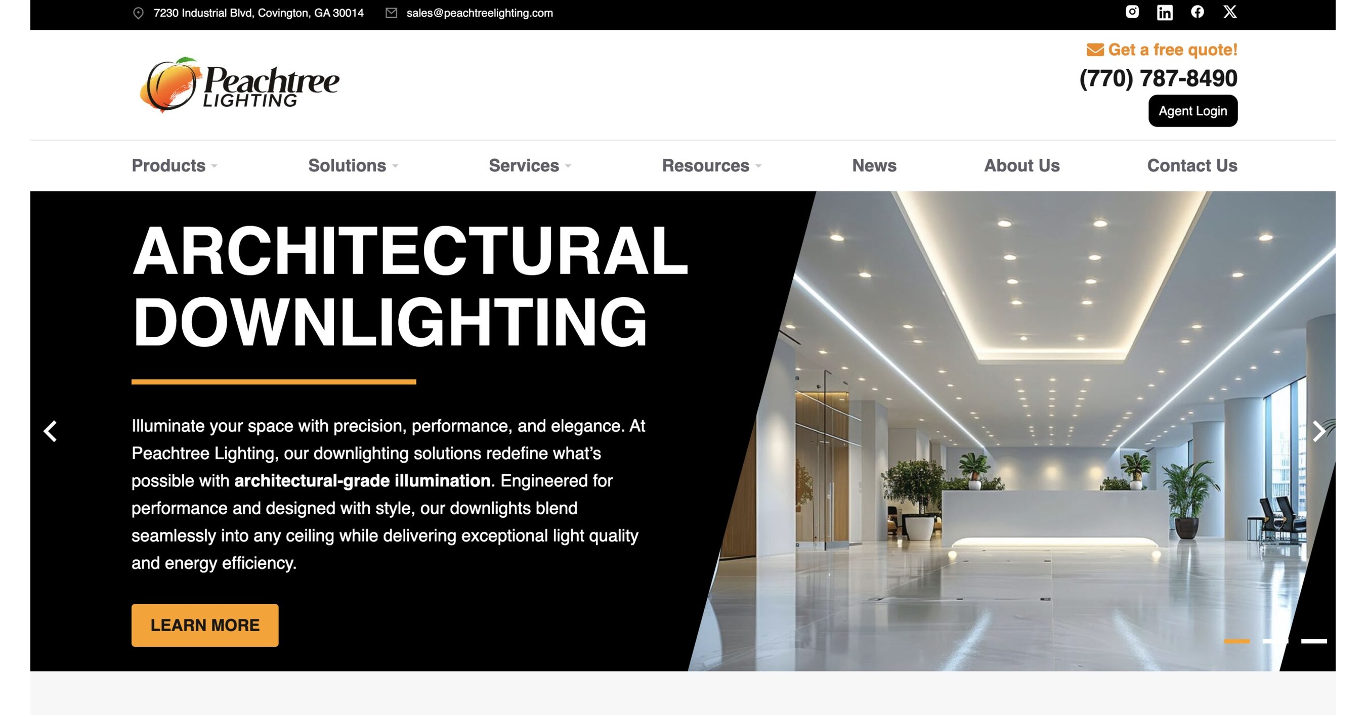 Peachtree Lighting Debuts Redesigned Website to Drive Growth and Innovation