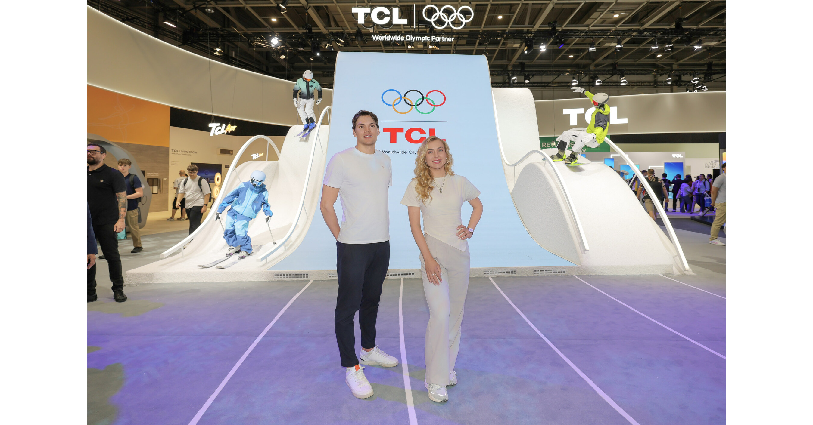 TCL Welcomes Team TCL Ambassadors Joy Beune and Alex Vinatzer to IFA 2025 Berlin