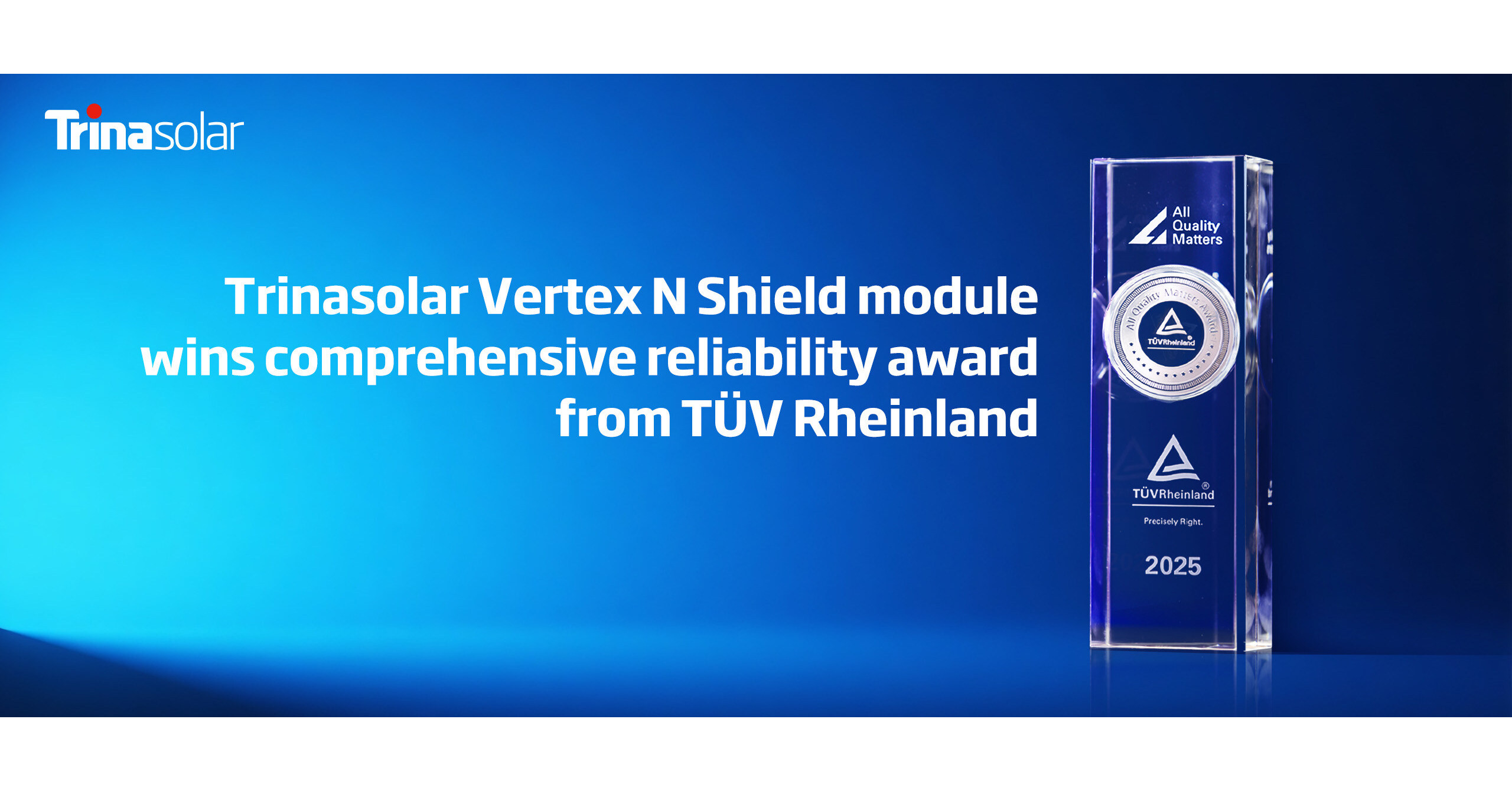 Trinasolar Vertex N Shield module wins comprehensive reliability award ...