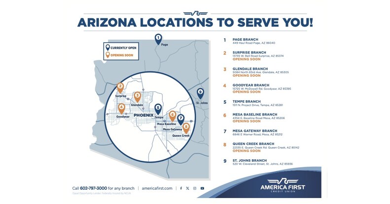 America First Credit Union Expanding Arizona Presence with Eight New ...