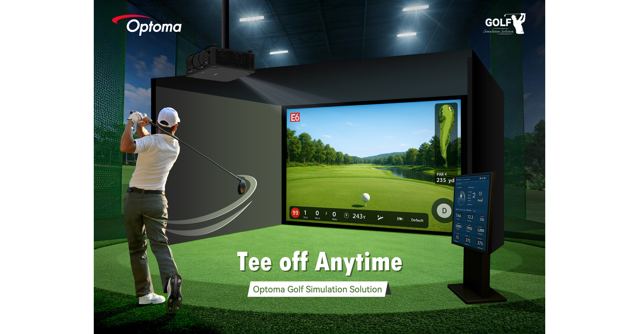 Optoma Swings Big into Golf Simulation with Immersive Projection Technology