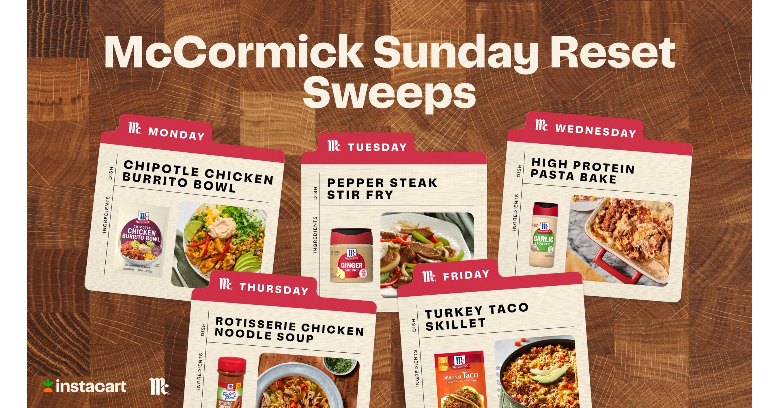 McCormick® Launches 'Sunday Reset' Sweepstakes with Instacart to Help ...
