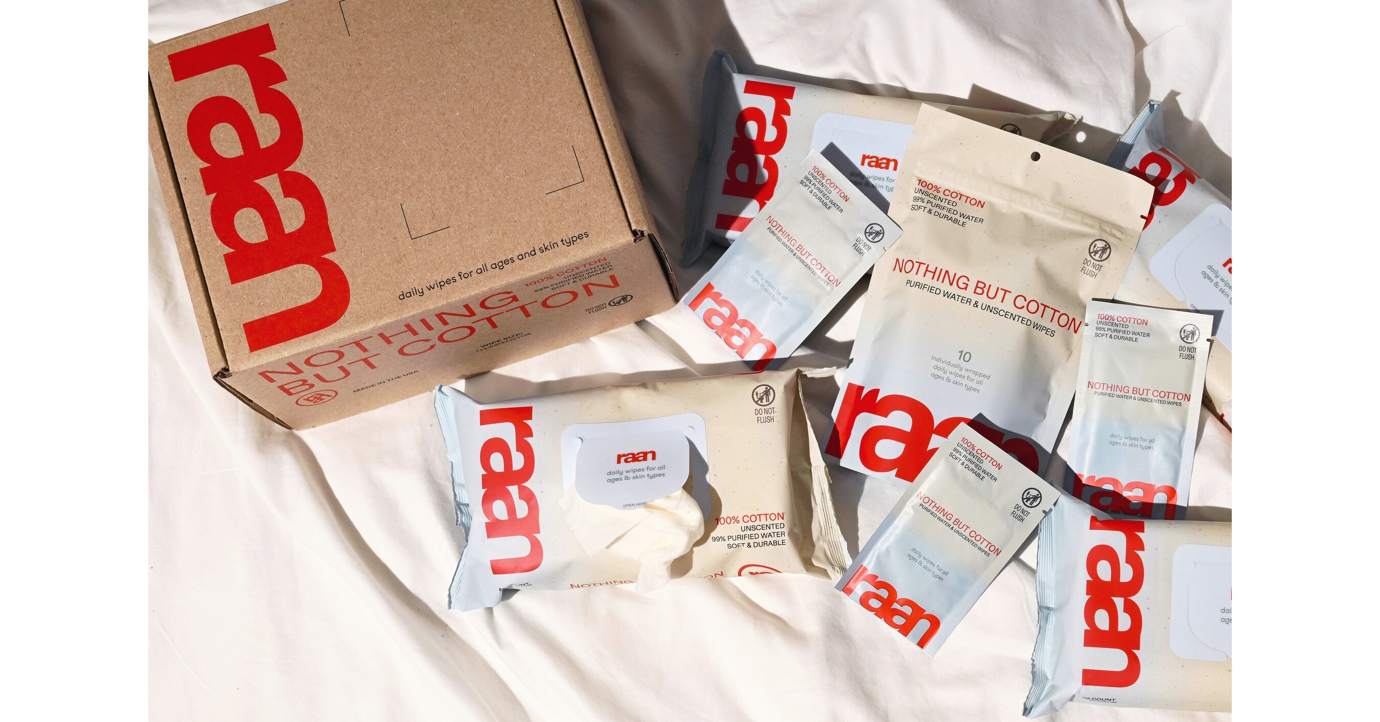 raan 100% Cotton Wipes Now Available at All Erewhon Stores