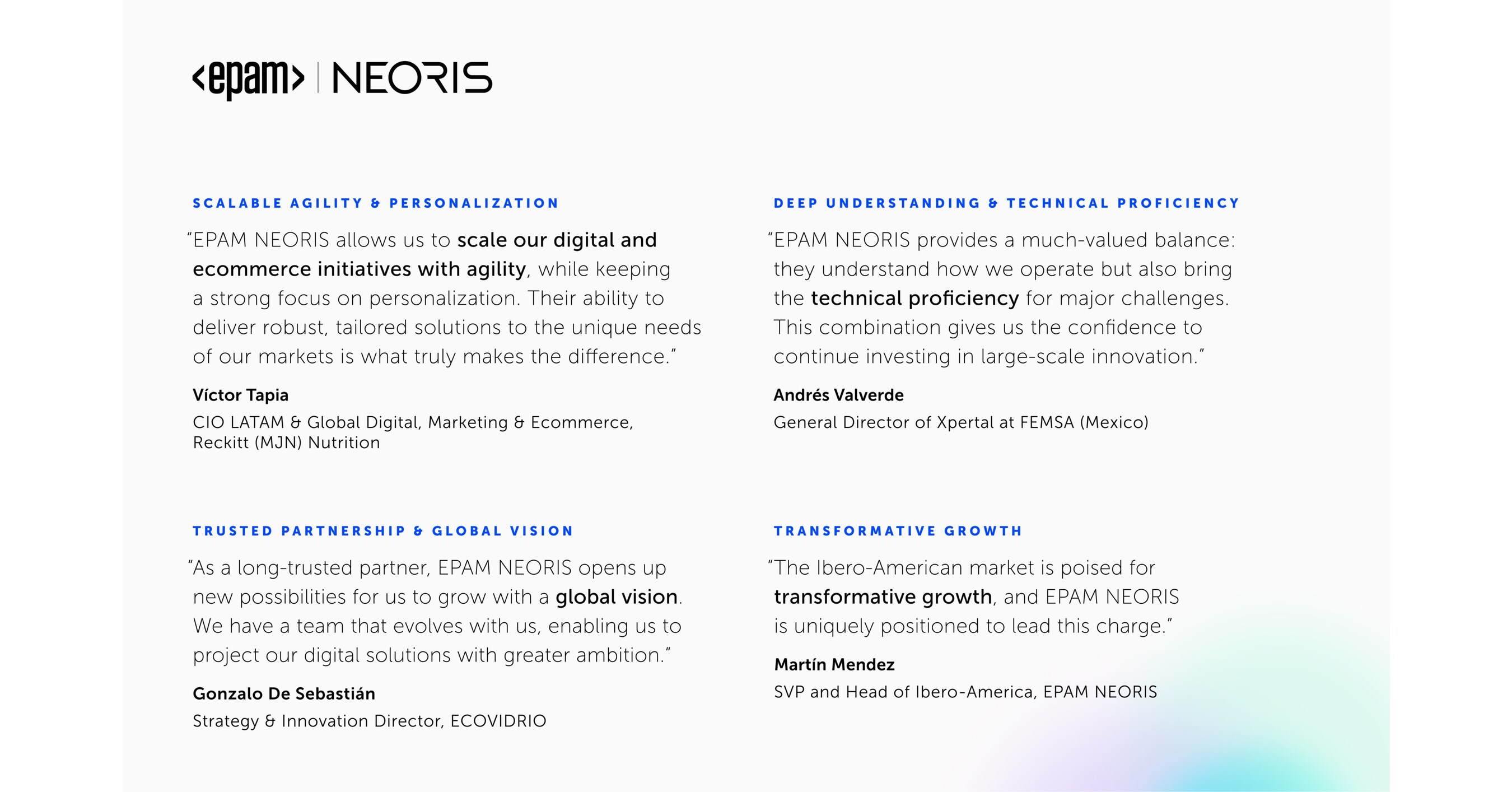 EPAM NEORIS Advances Client-Centric Digital Transformation Across Ibero-America