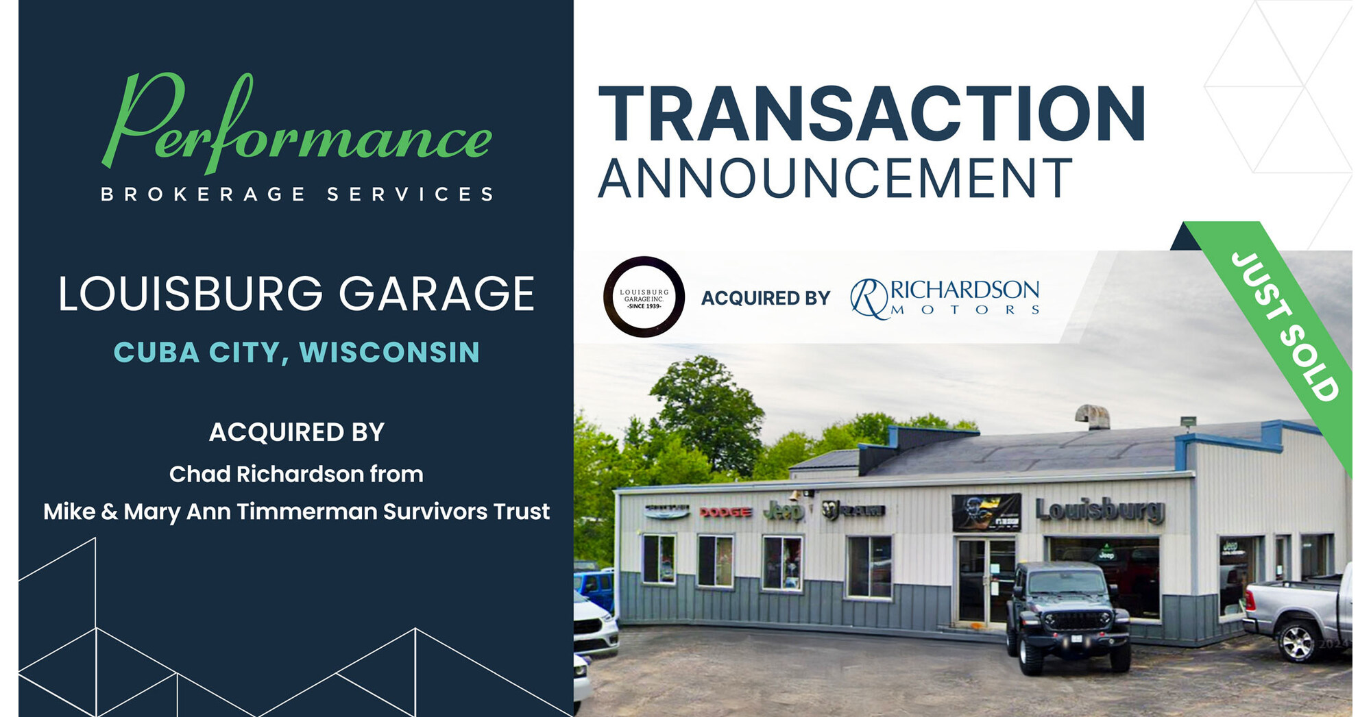 Performance Brokerage Services Advises on the Sale of Louisburg Garage ...