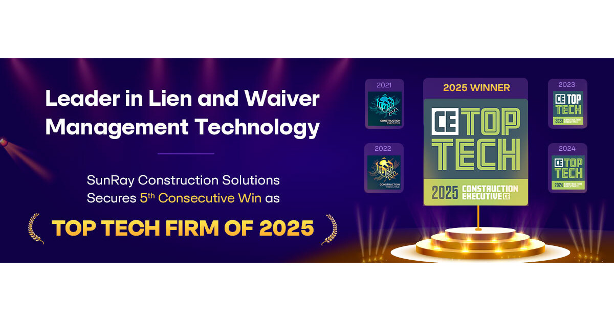 SunRay Construction Solutions Recognized as Top Construction Technology ...