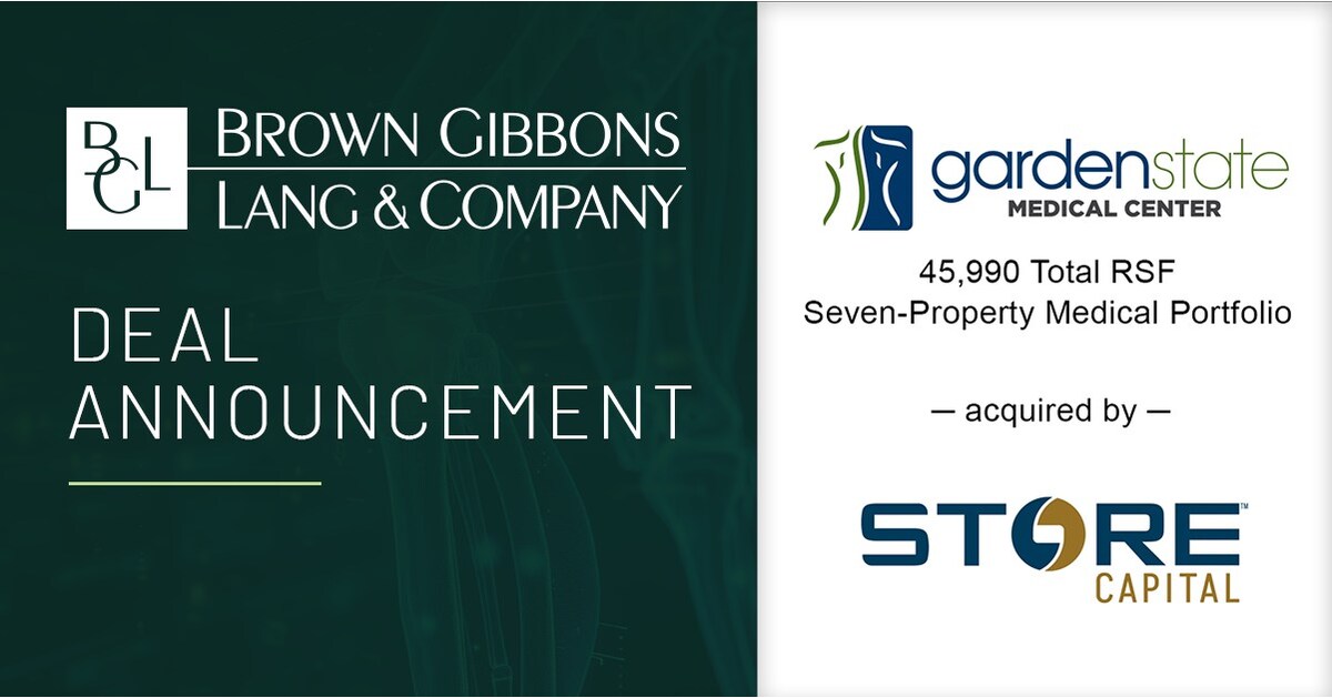 BGL Announces the Sale of the Garden State Medical Center Real Estate ...