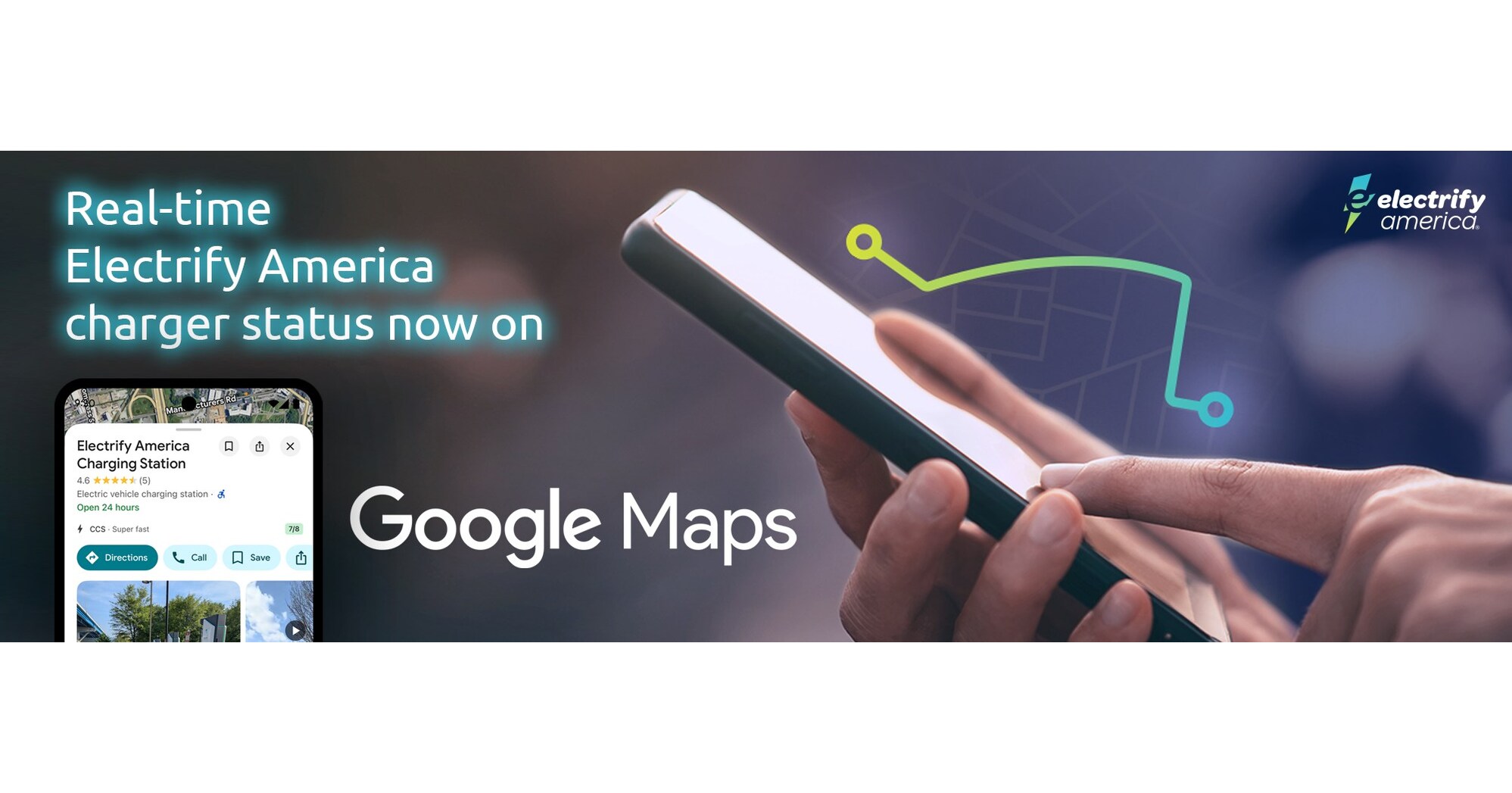 Electrify America Real-Time Charging Availability Now Available on Google Maps