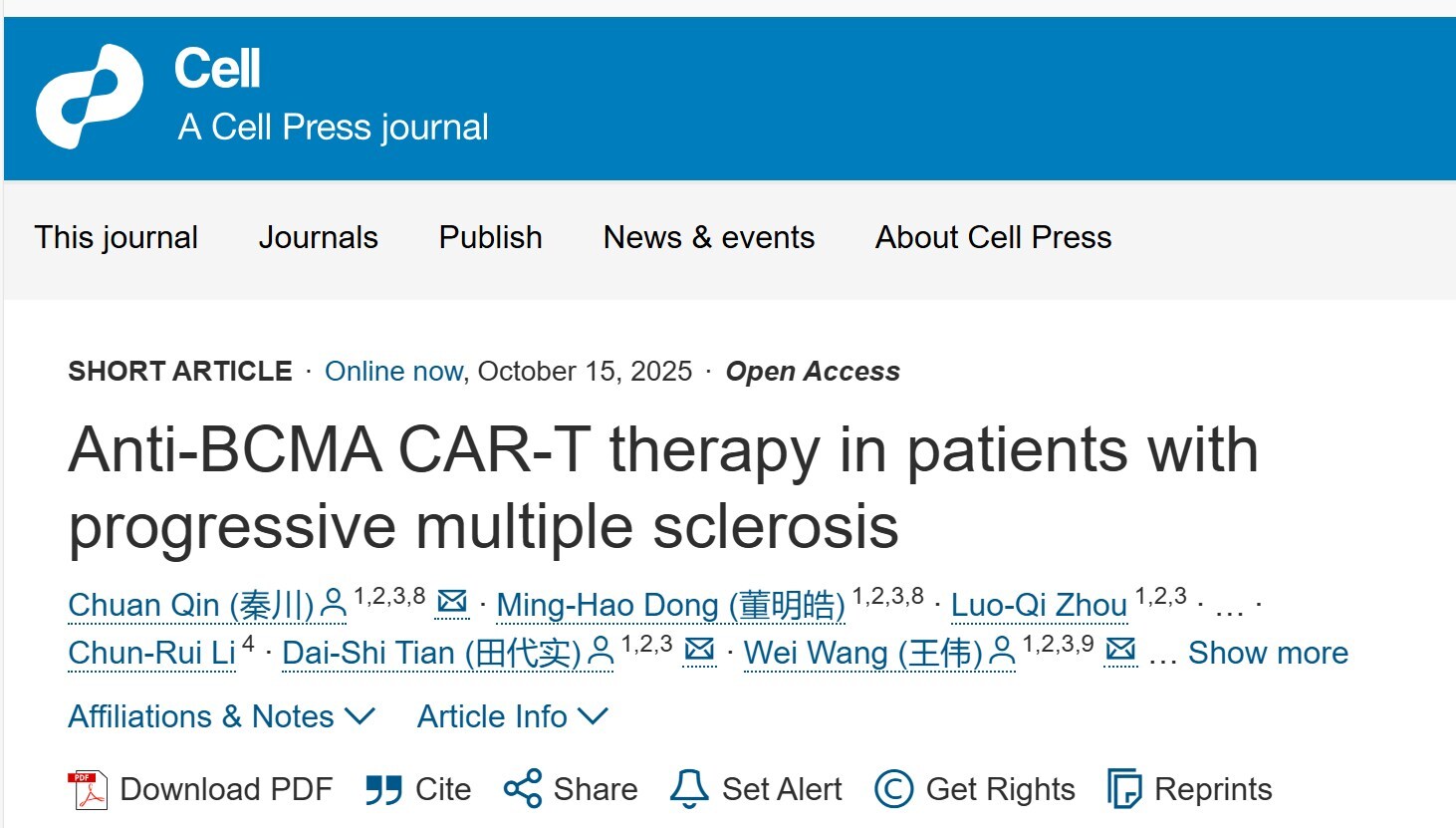 Cell Publishes Breakthrough Research Results of IASO Bio's Anti-BCMA ...