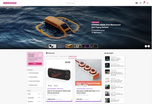 Indiegogo Launches Next-Generation Crowdfunding Platform