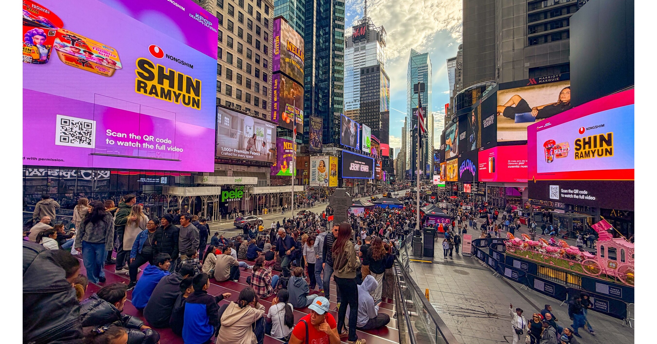 Nongshim Shin Ramyun Light Ups New York Times Square with 'KPop Demon ...