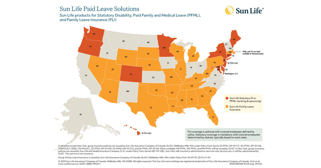 Sun Life U.S. expands Family Leave Insurance to seven states, bringing ...