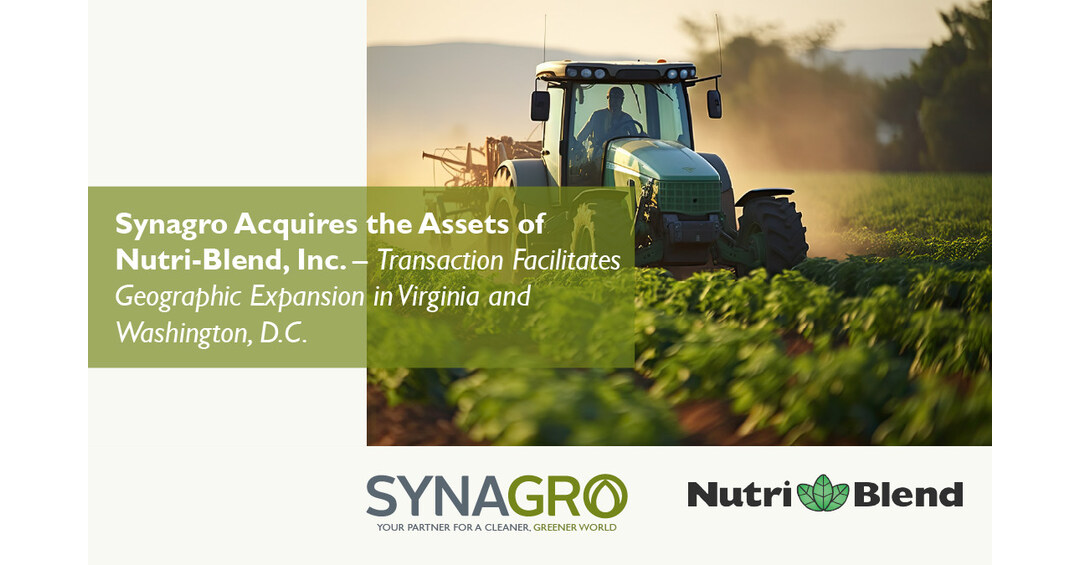 Synagro Acquires the Assets of Nutri-Blend, Inc., Expanding Services in ...