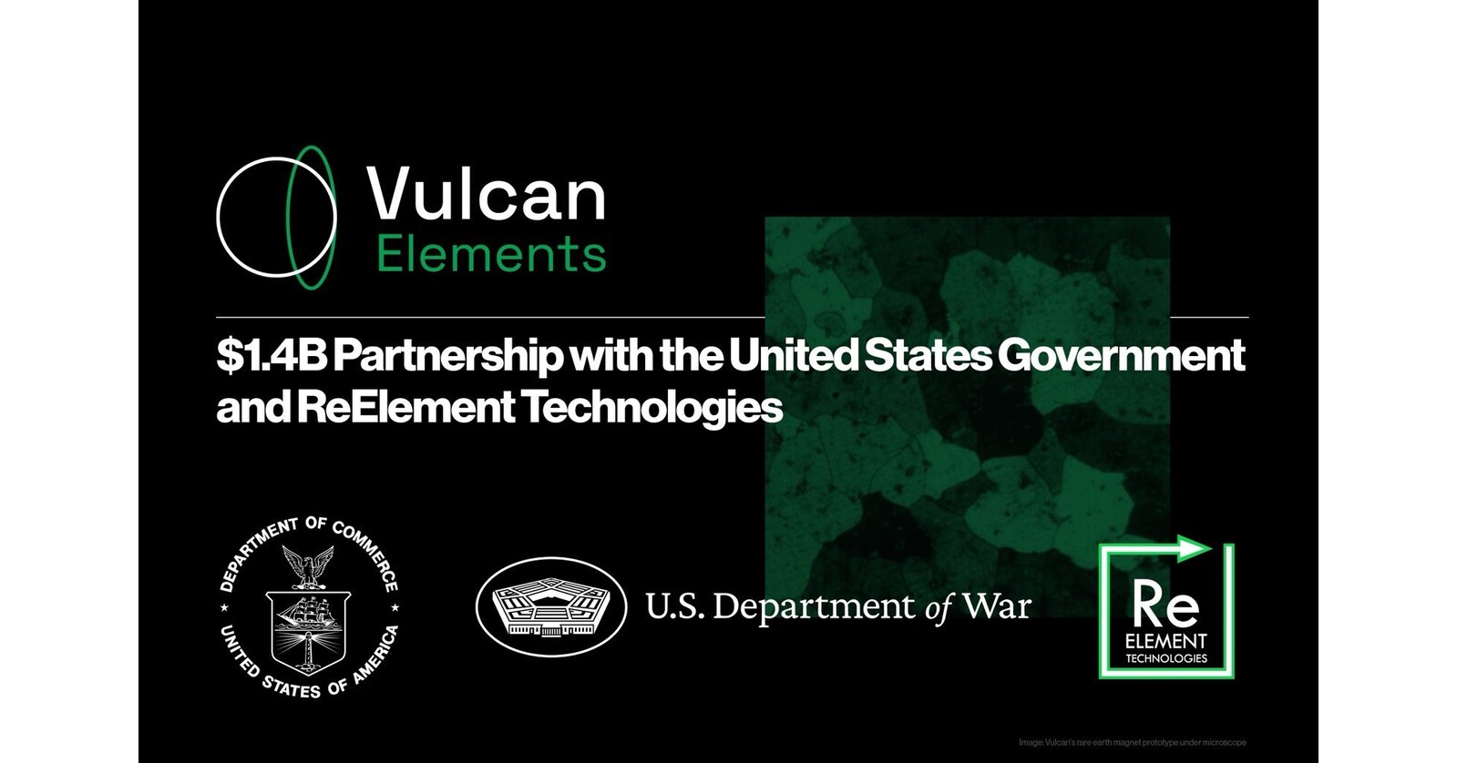 Vulcan Elements Forges $1.4 Billion Partnership with the United States ...
