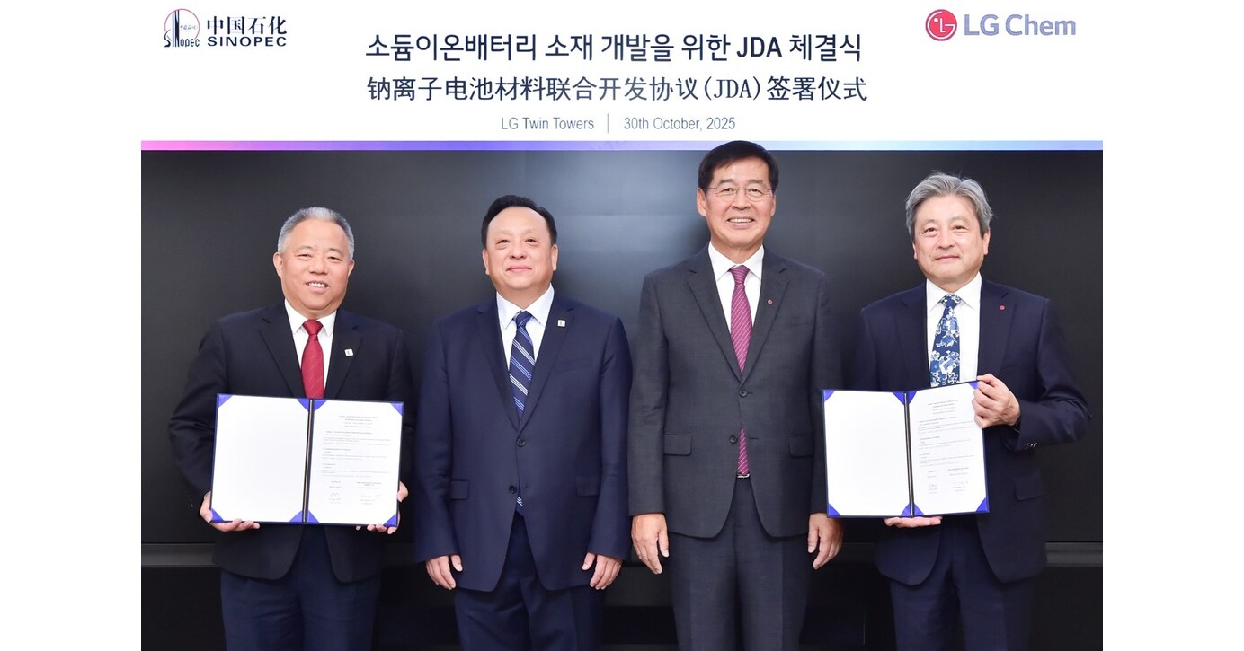 Sinopec and LG Chem Sign Agreement to Jointly Develop Sodium-ion ...