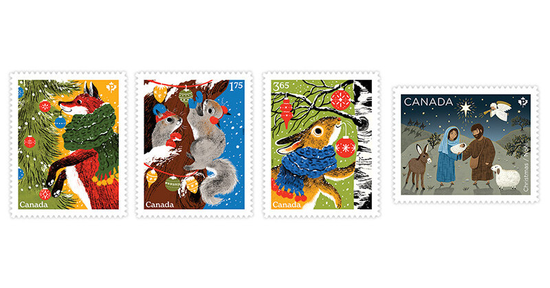 New stamps celebrate the upcoming winter holiday season