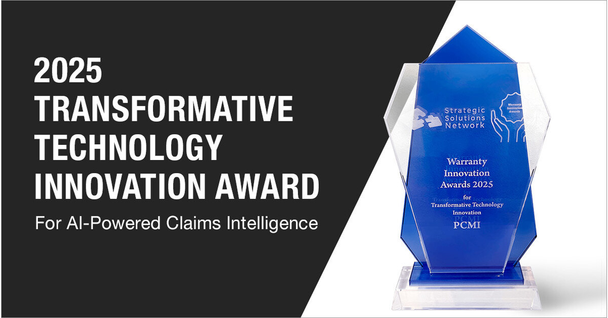 PCMI Wins Transformative Technology Innovation Award for AI-Powered Claims Intelligence
