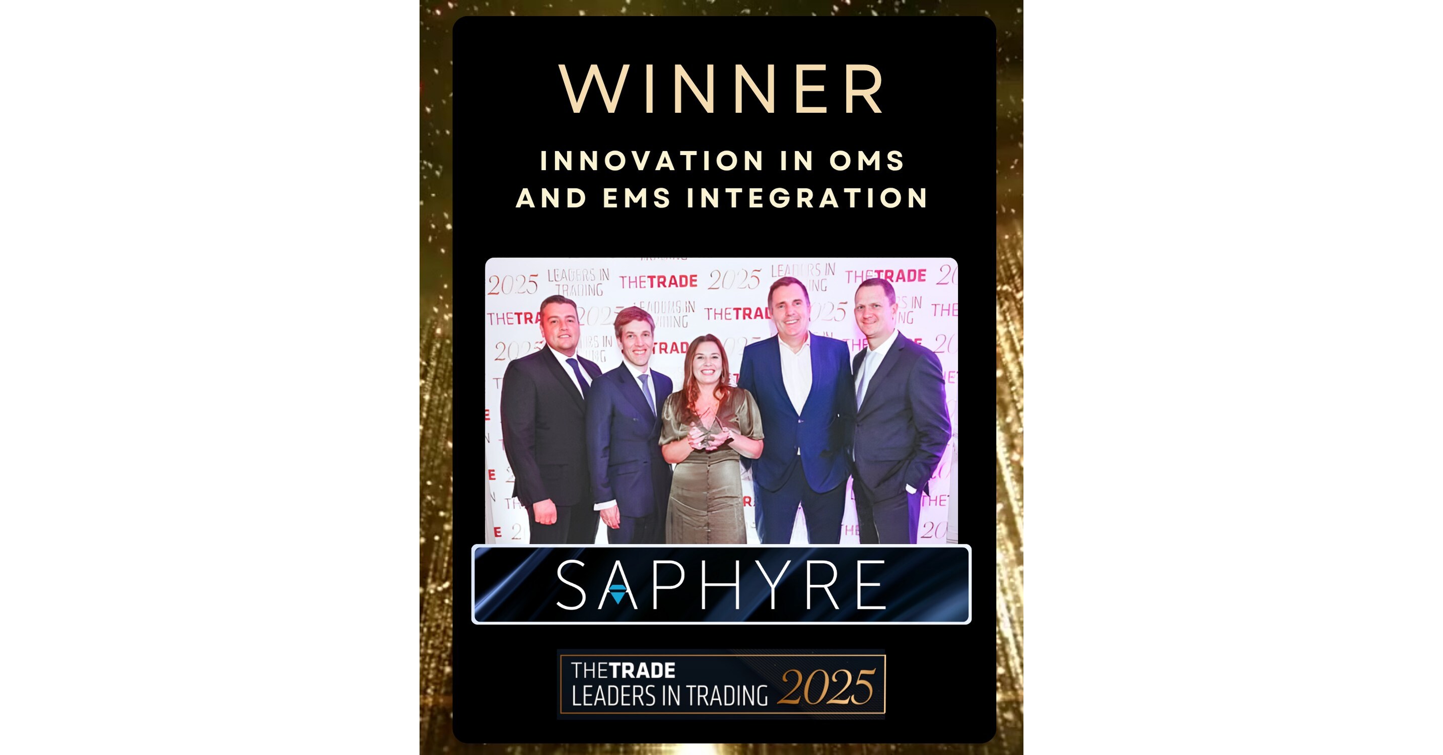 Saphyre Wins "Innovation in OMS and EMS Integration" Award from The TRADE