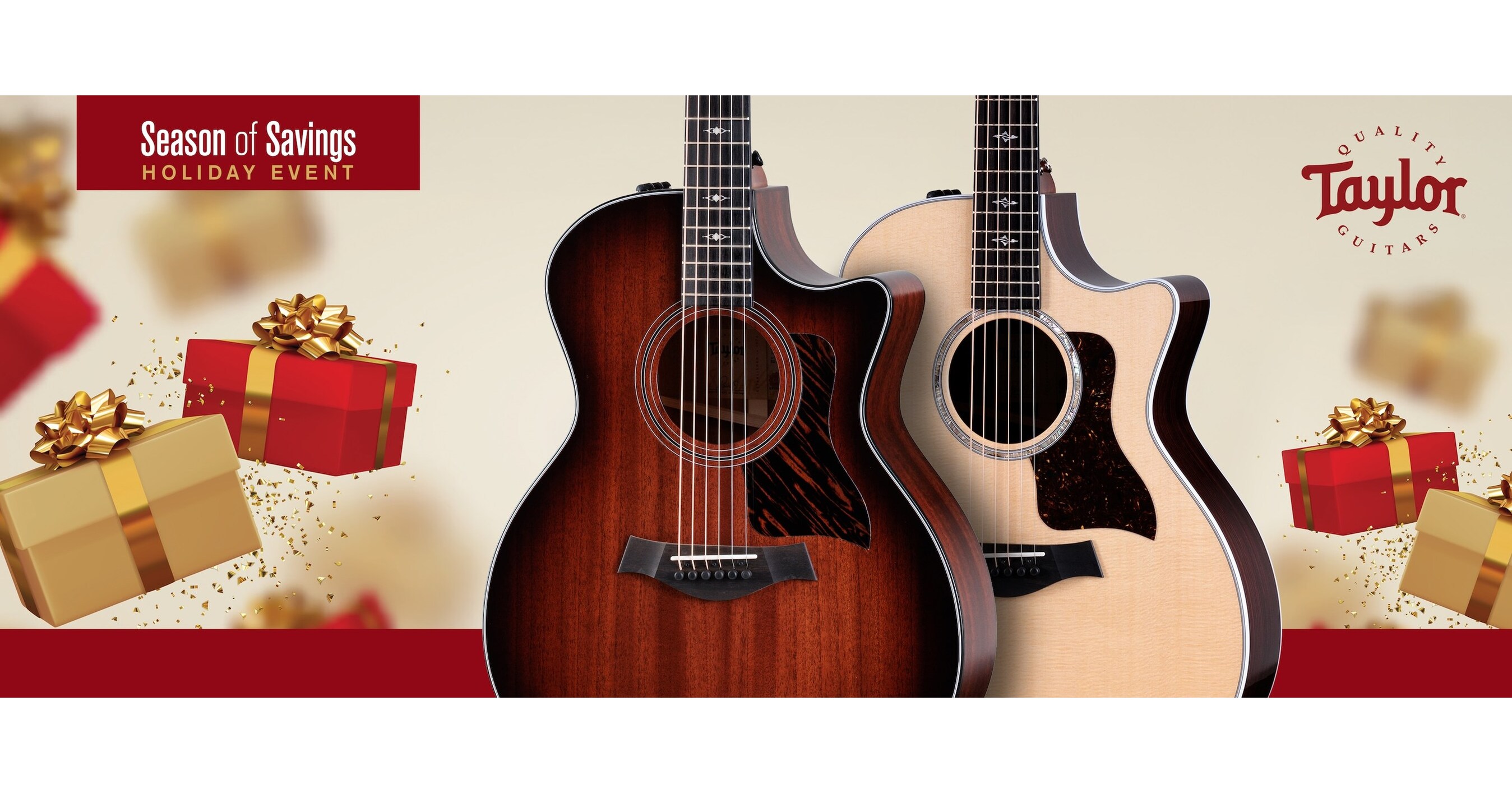 Taylor Guitars Announces $100 Holiday Savings on Popular Guitar Models