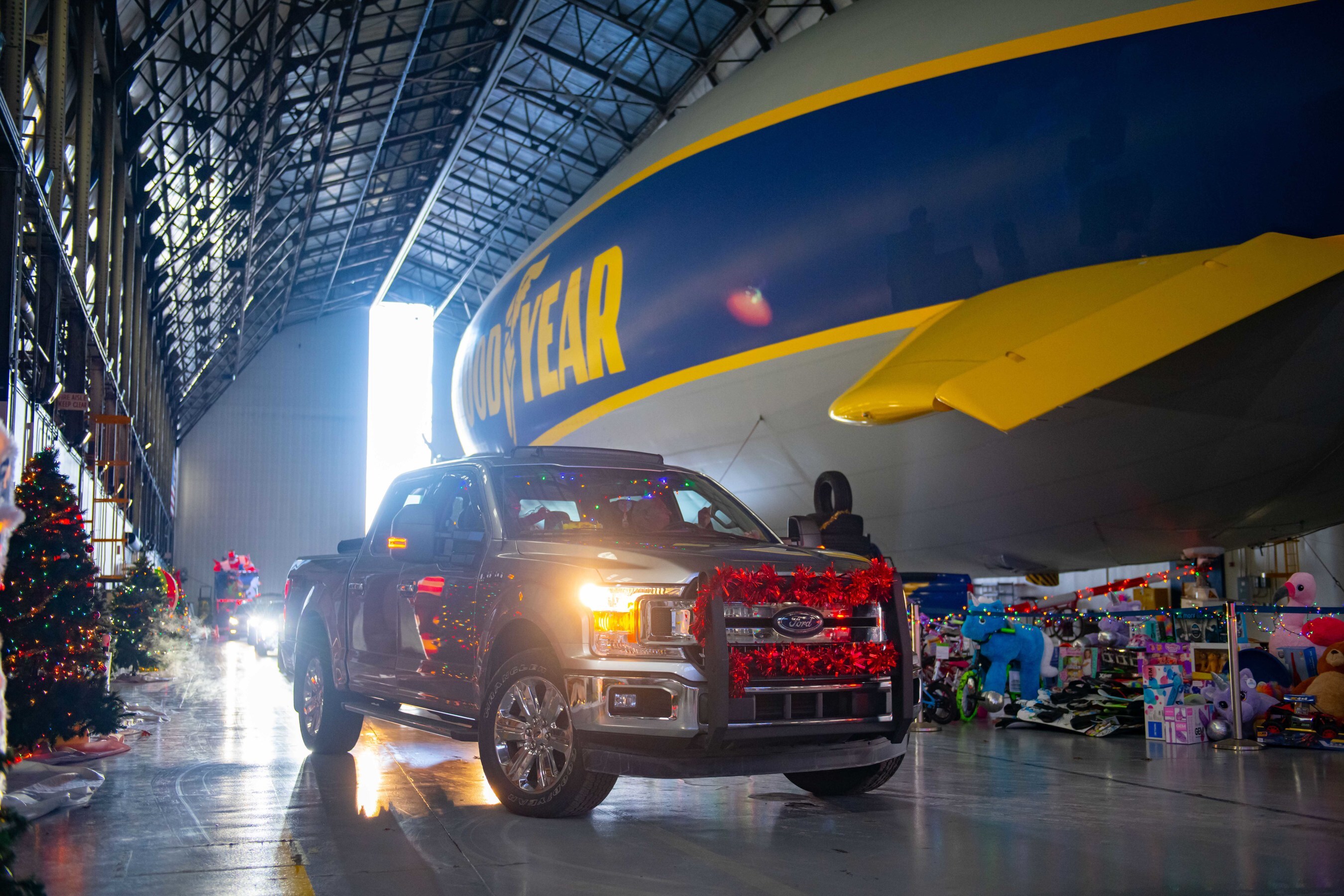 Goodyear Blimp Hangar Christmas