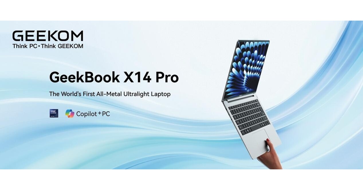 GEEKOM Unveils GeekBook X14 Pro: The World's First All-Metal Ultralight ...