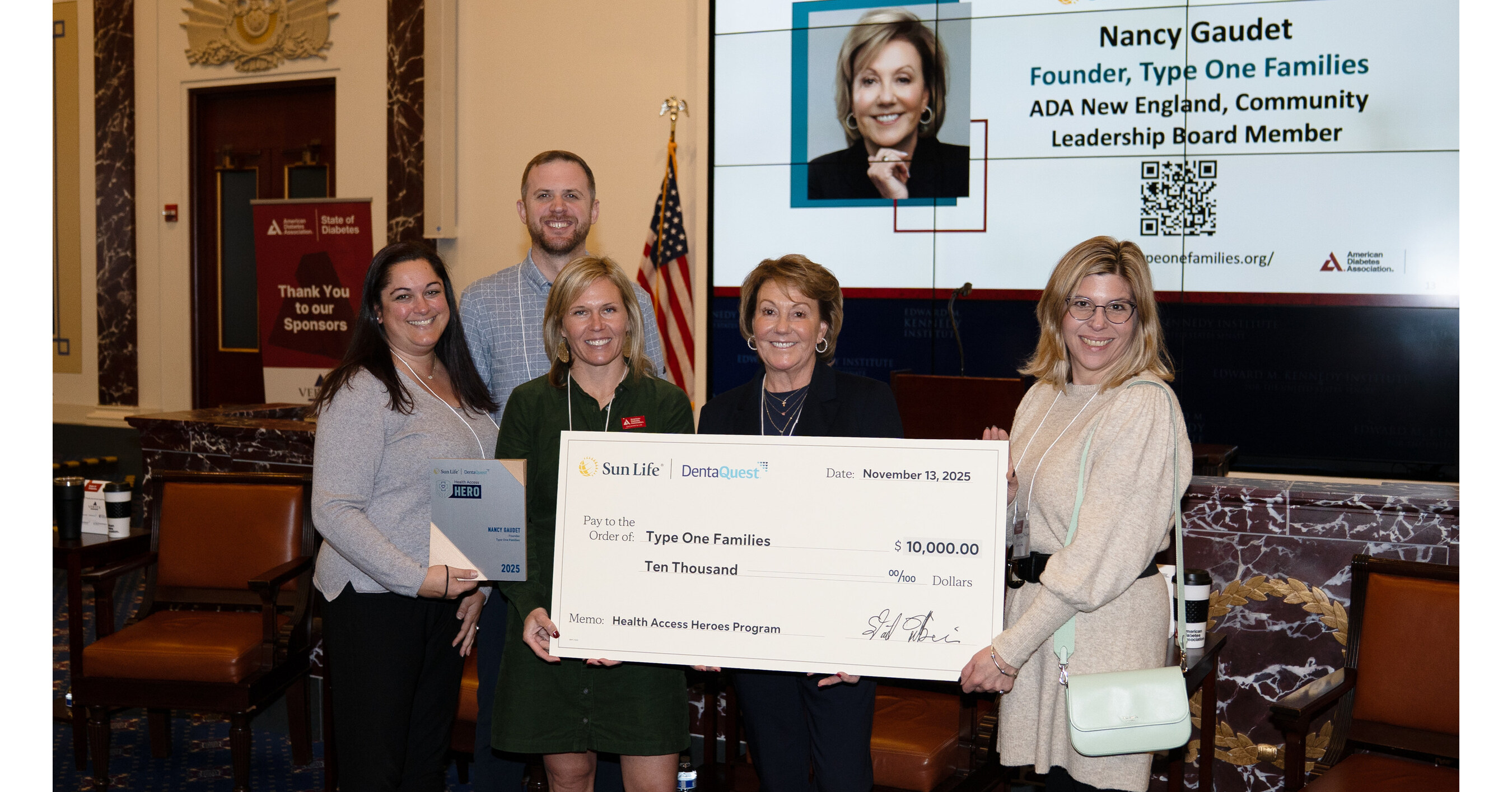 Nancy Gaudet, founder of Type One Families, receives Health Access Hero ...