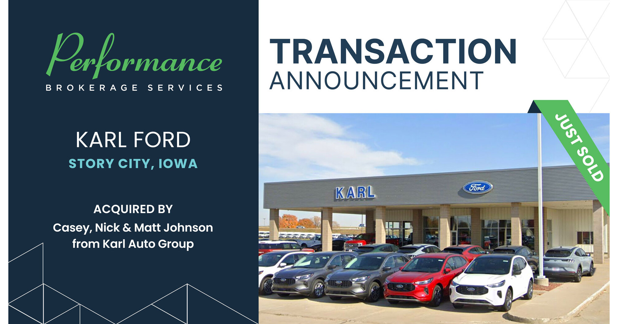Performance Brokerage Services Advises on the Sale of Karl Ford of ...