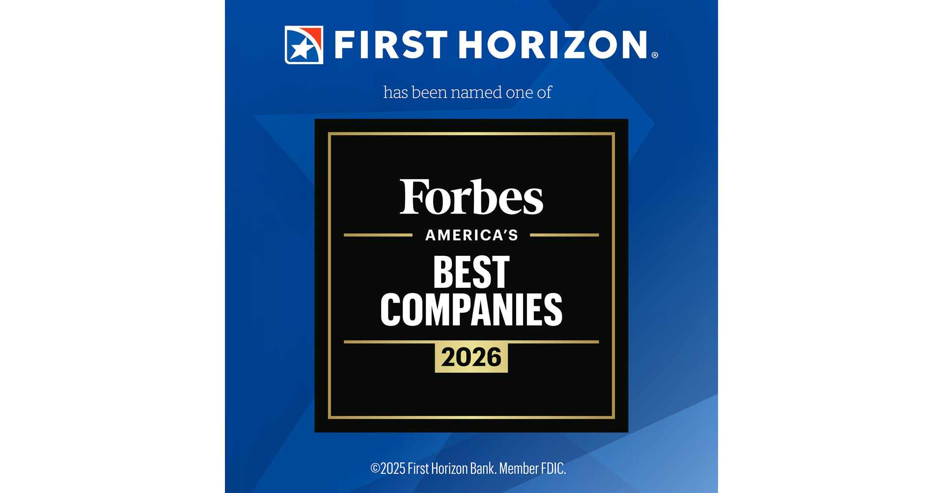 First Horizon Named to Forbes America's Best Companies 2026 List