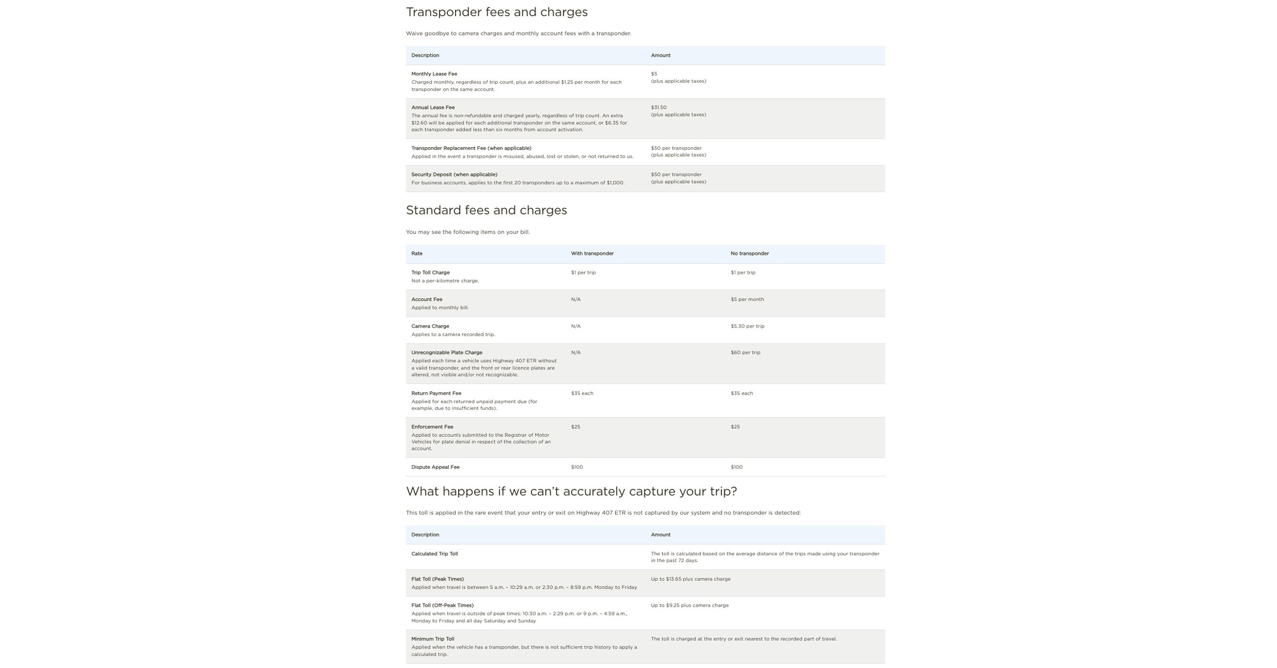 407 ETR announces 2026 rate schedule