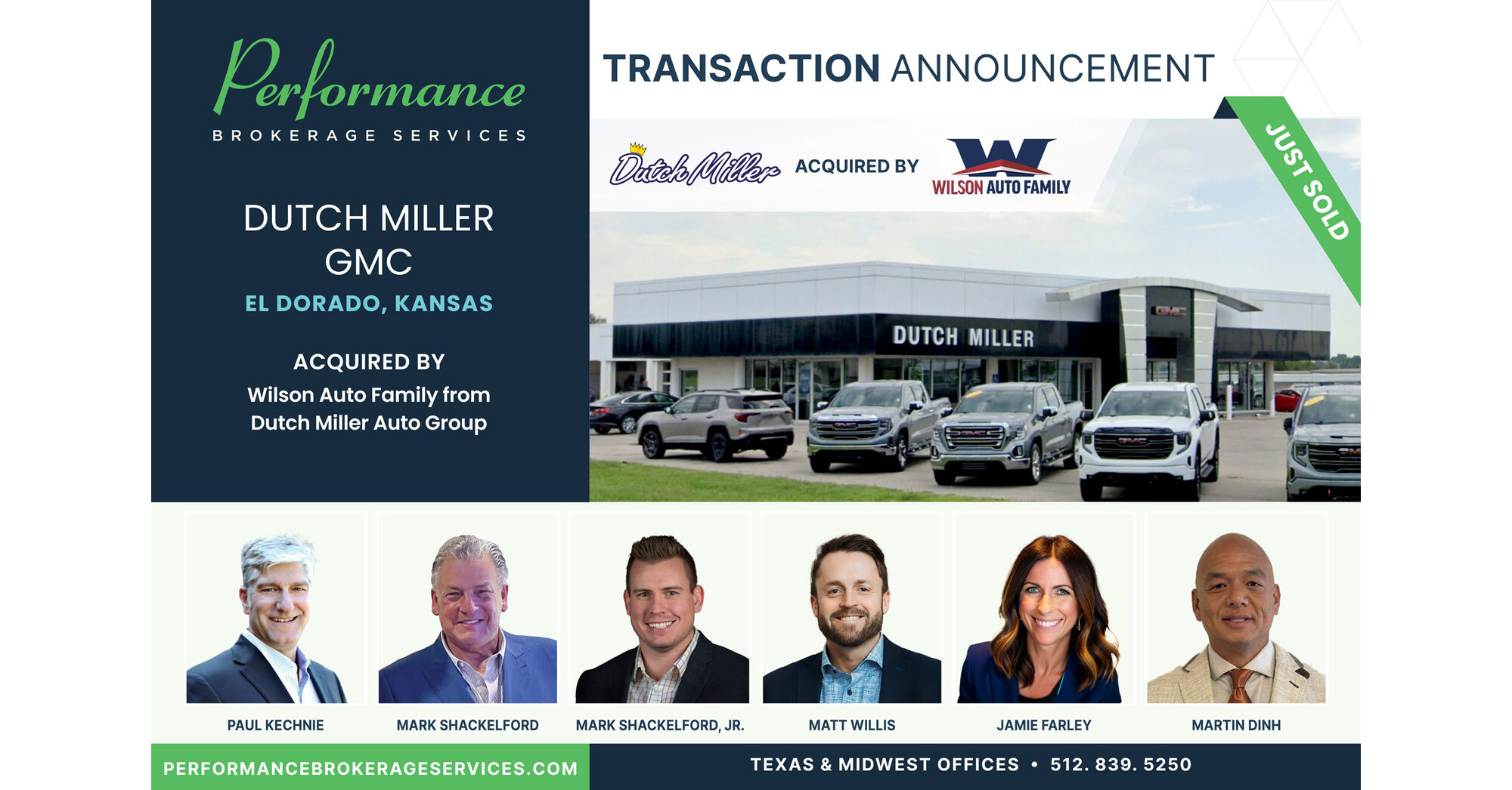 Performance Brokerage Services Advises on the Sale of Dutch Miller GMC ...