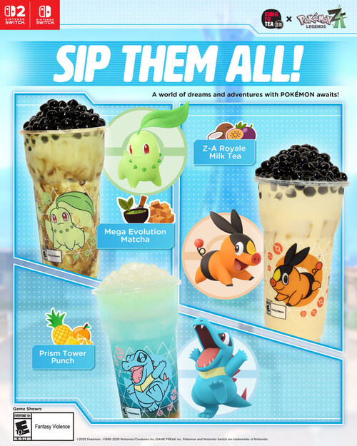 KUNG FU TEA AND POKÉMON™ TEAM UP FOR THREE EPIC BOBA DRINKS THIS WINTER!
