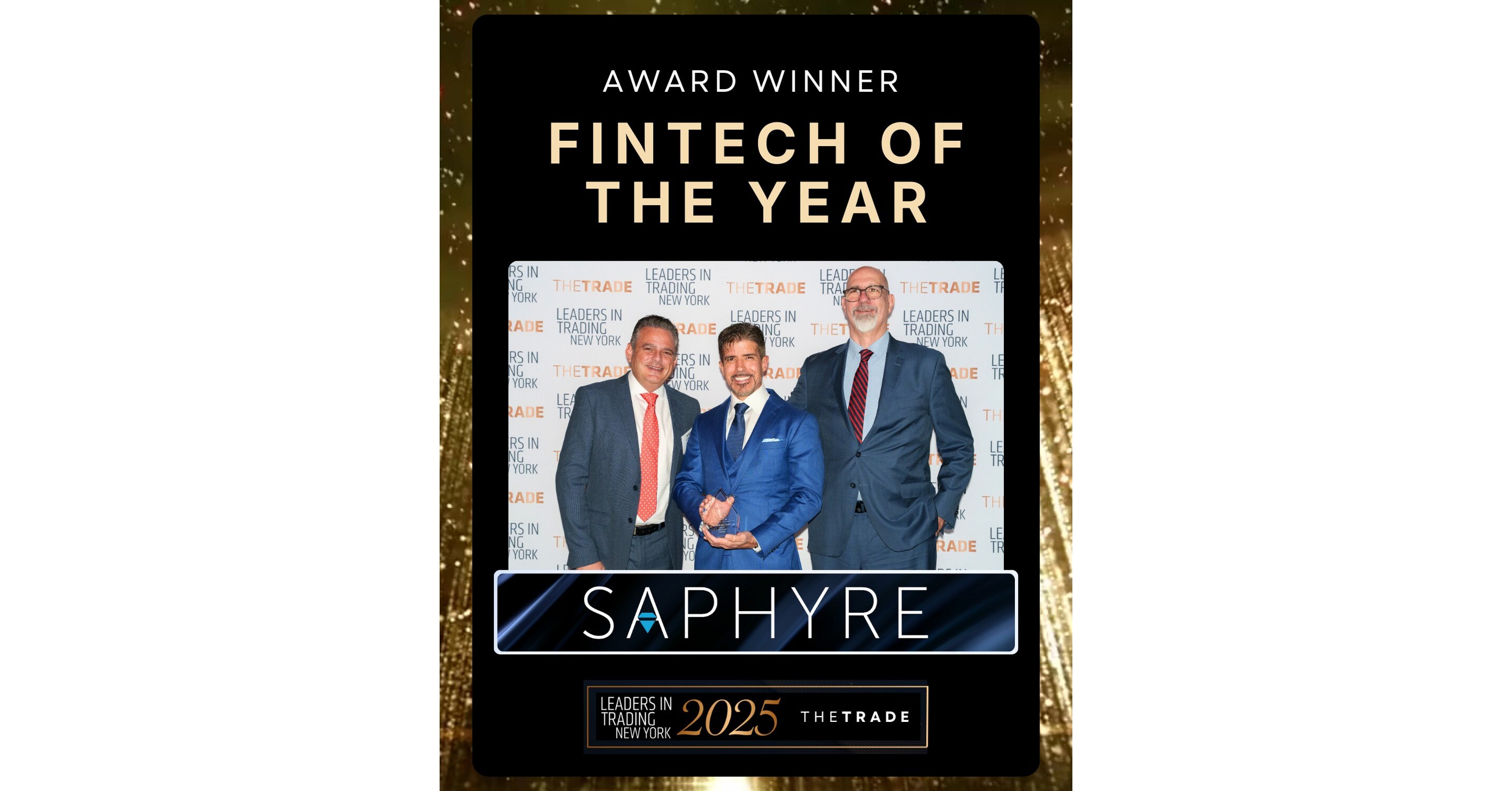 Saphyre Named FinTech of the Year by The TRADE at the Leaders in ...