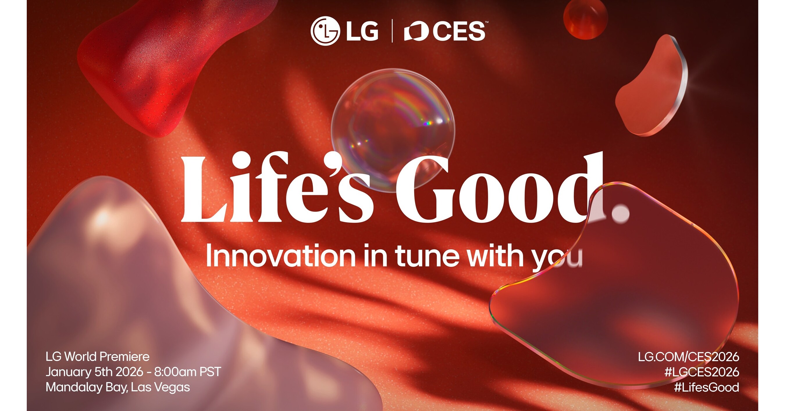 LG TO SHOWCASE "INNOVATION IN TUNE WITH YOU" AT CES 2026 - Dec 3, 2025
