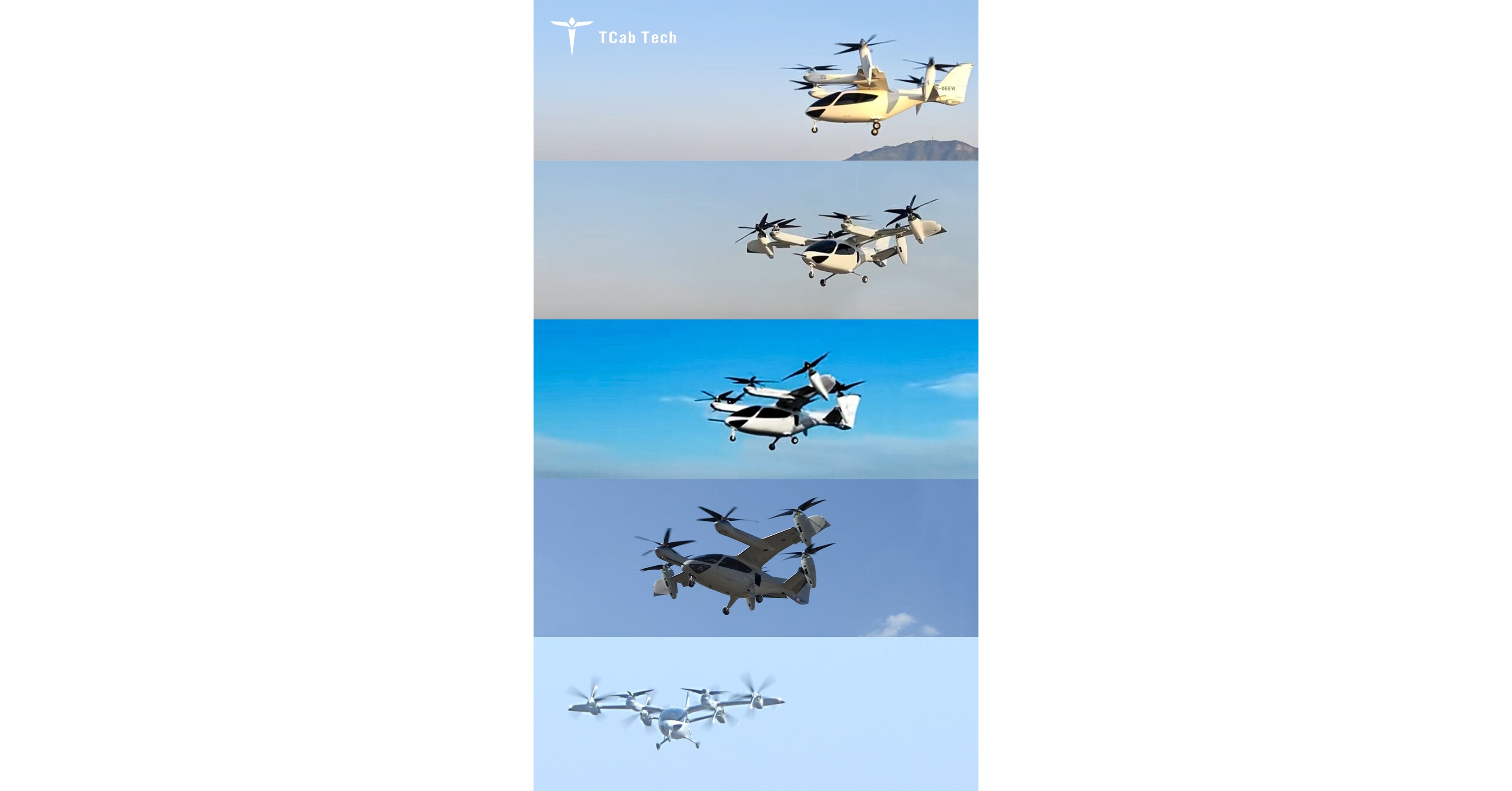 TCab Tech E20 eVTOL Successfully Completes Transition Flight Tests