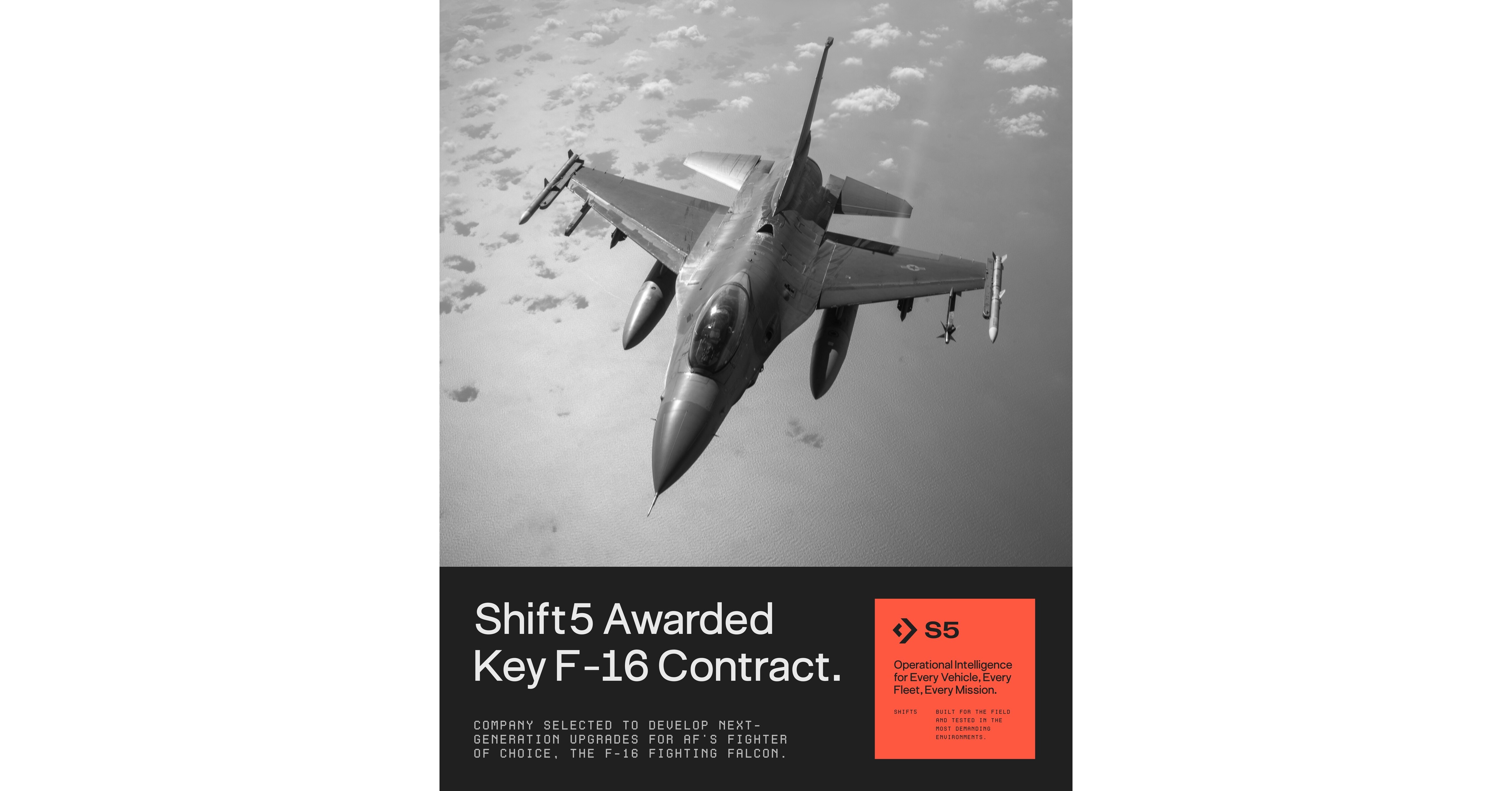 Shift5 Awarded Key Contract for AF's Fighter of Choice, the F-16 ...