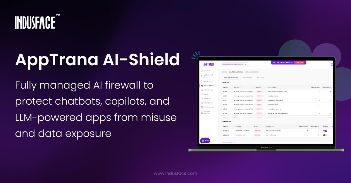 Indusface Introduces AppTrana AI Shield to Help Organizations Safely Scale GenAI Across the Business