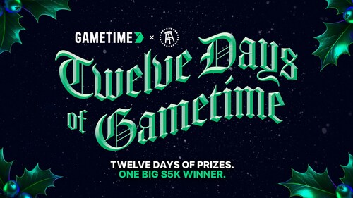 Gametime Launches "12 Days of Gametime" Holiday Giveaway in Partnership ...