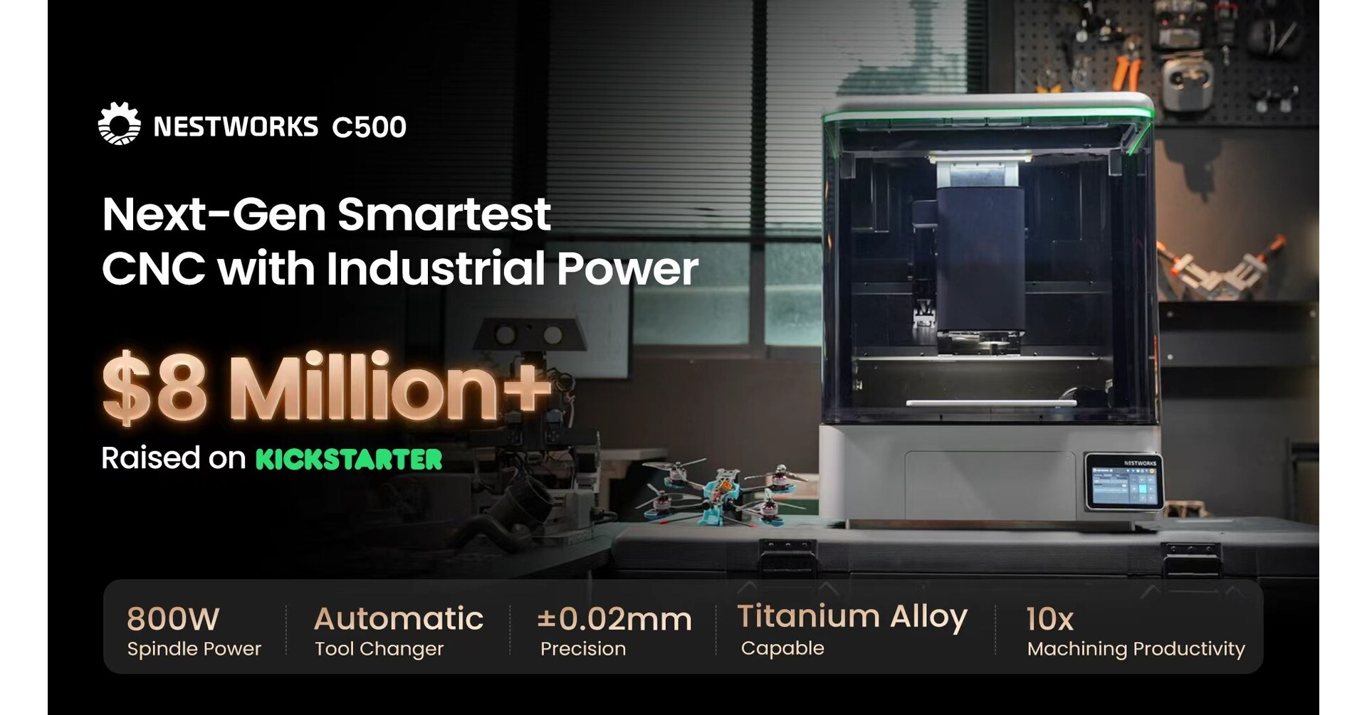 Desktop CNC Machine Secures Over $8.2M in 40 Days on Kickstarter--Final ...