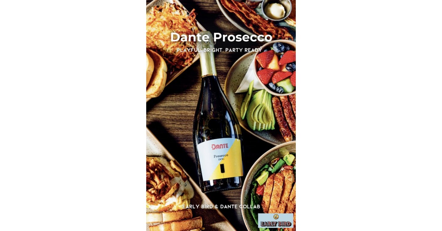 Dante Partners with Omaha's Early Bird to Launch New Italian Prosecco