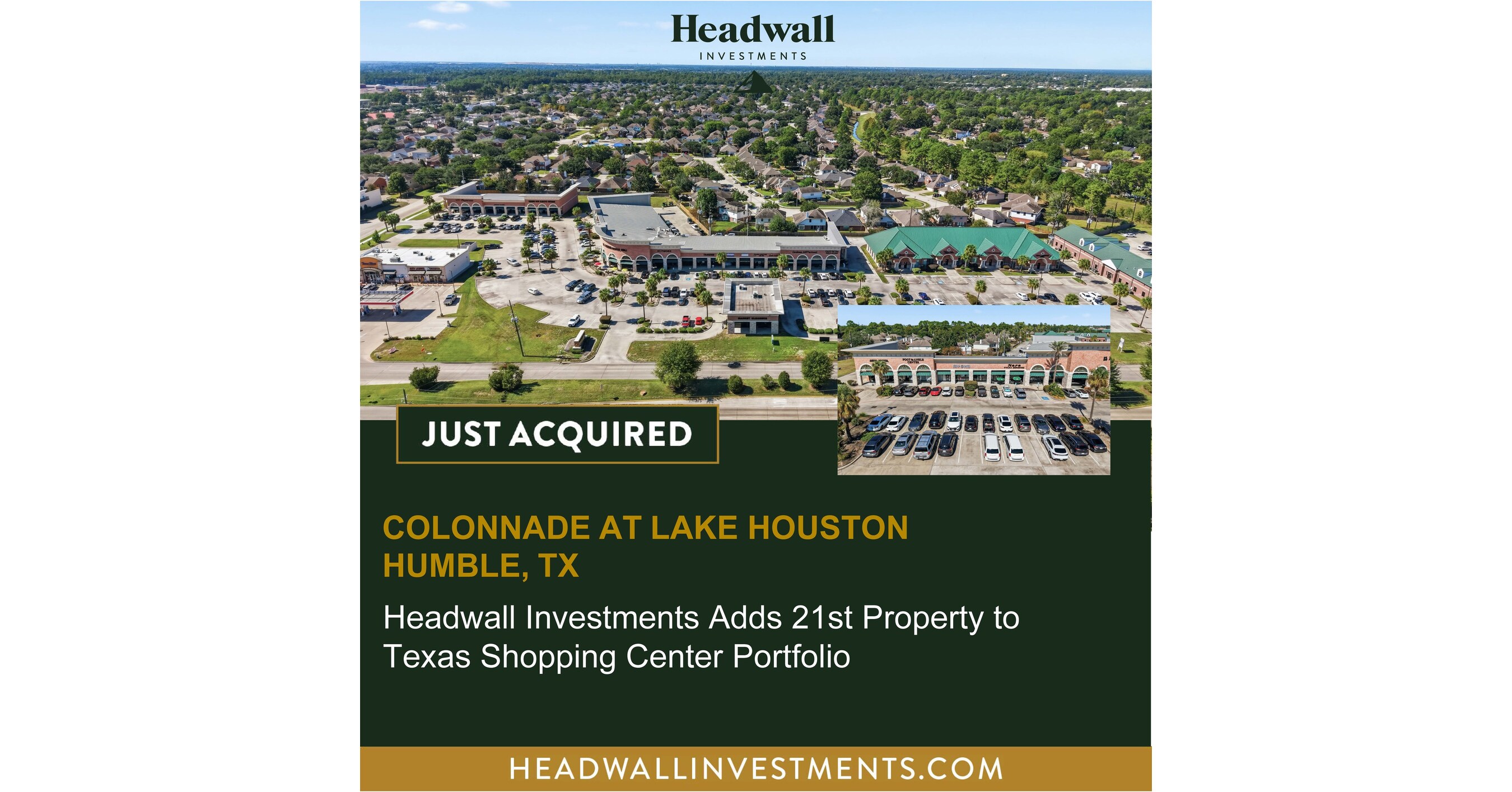 Headwall Investments Expands Texas Footprint With 21st Unanchored ...