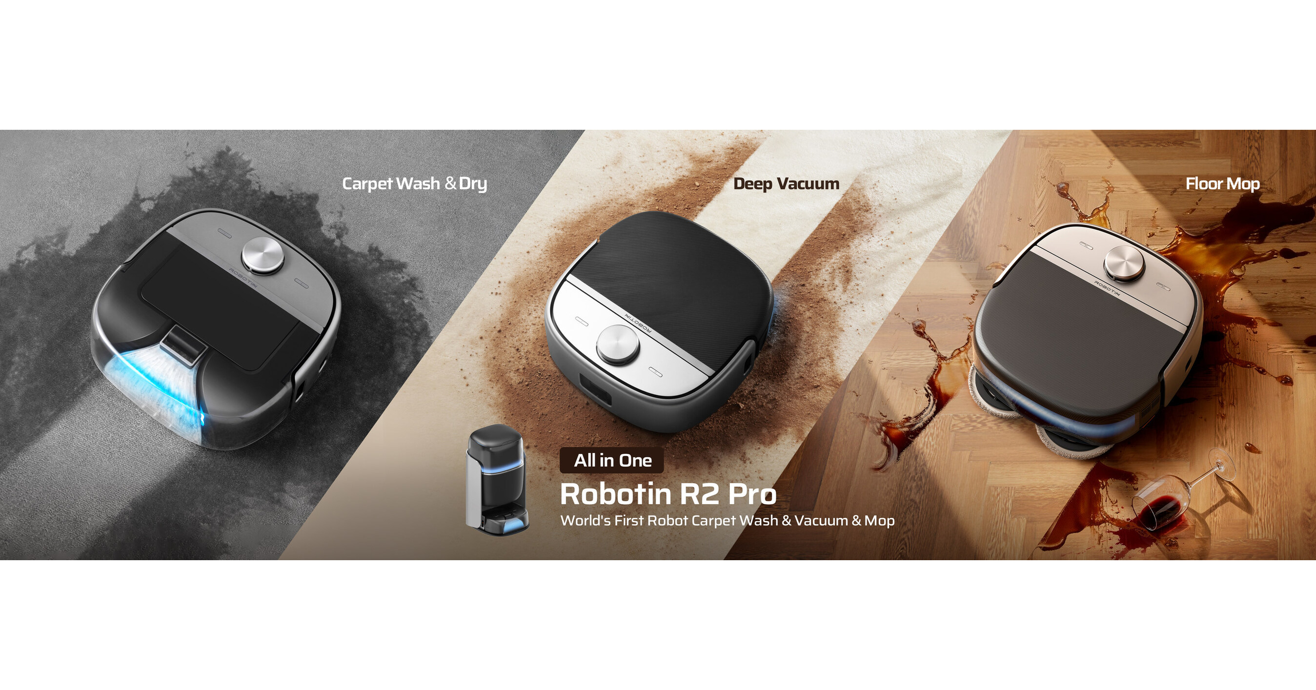 Robotin Unveils World's First Modular Robot Carpet Wash & Vacuum & Mop ...