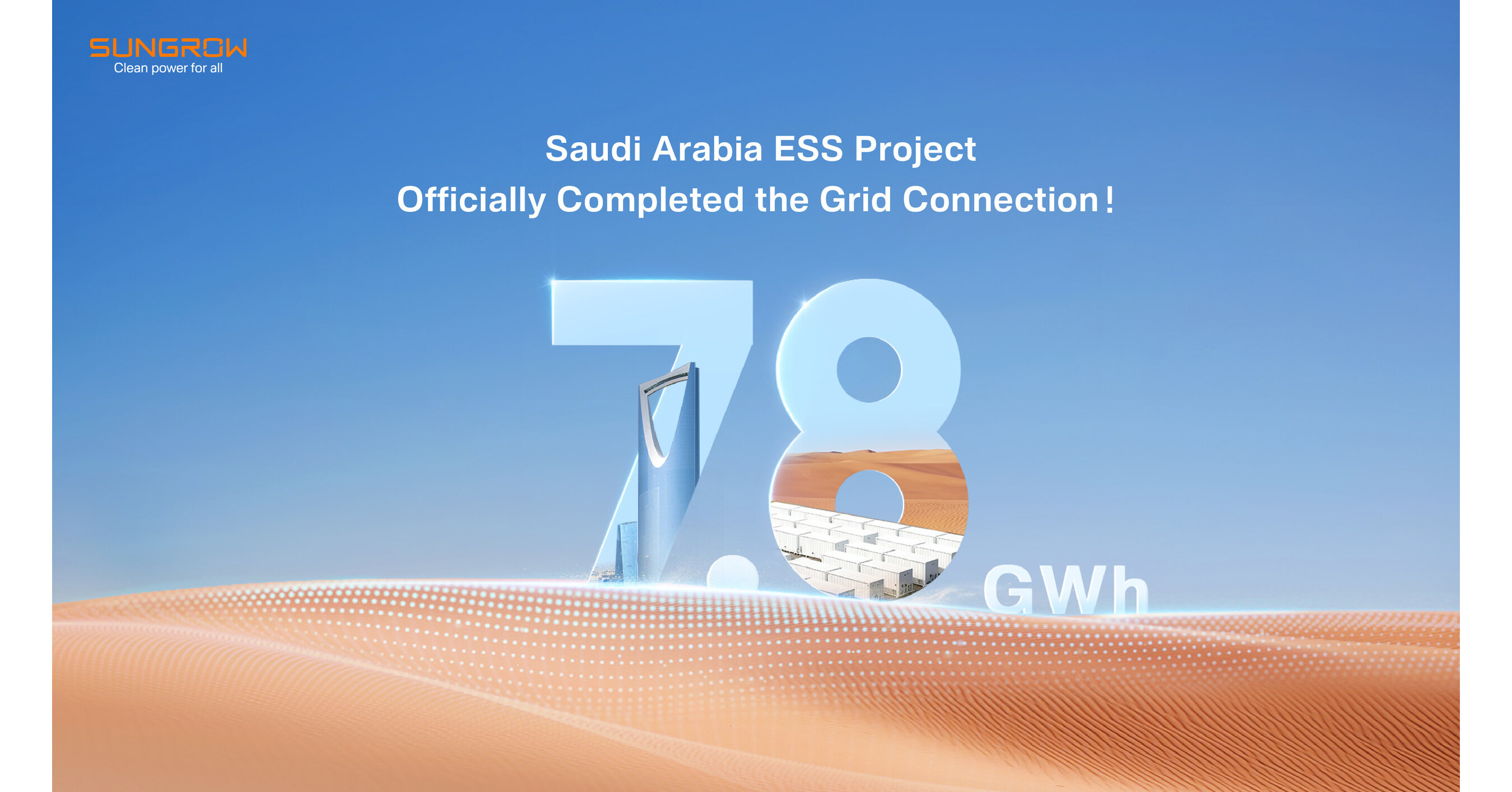 7.8 GWh Saudi Arabia ESS Project Officially Connected to the Grid