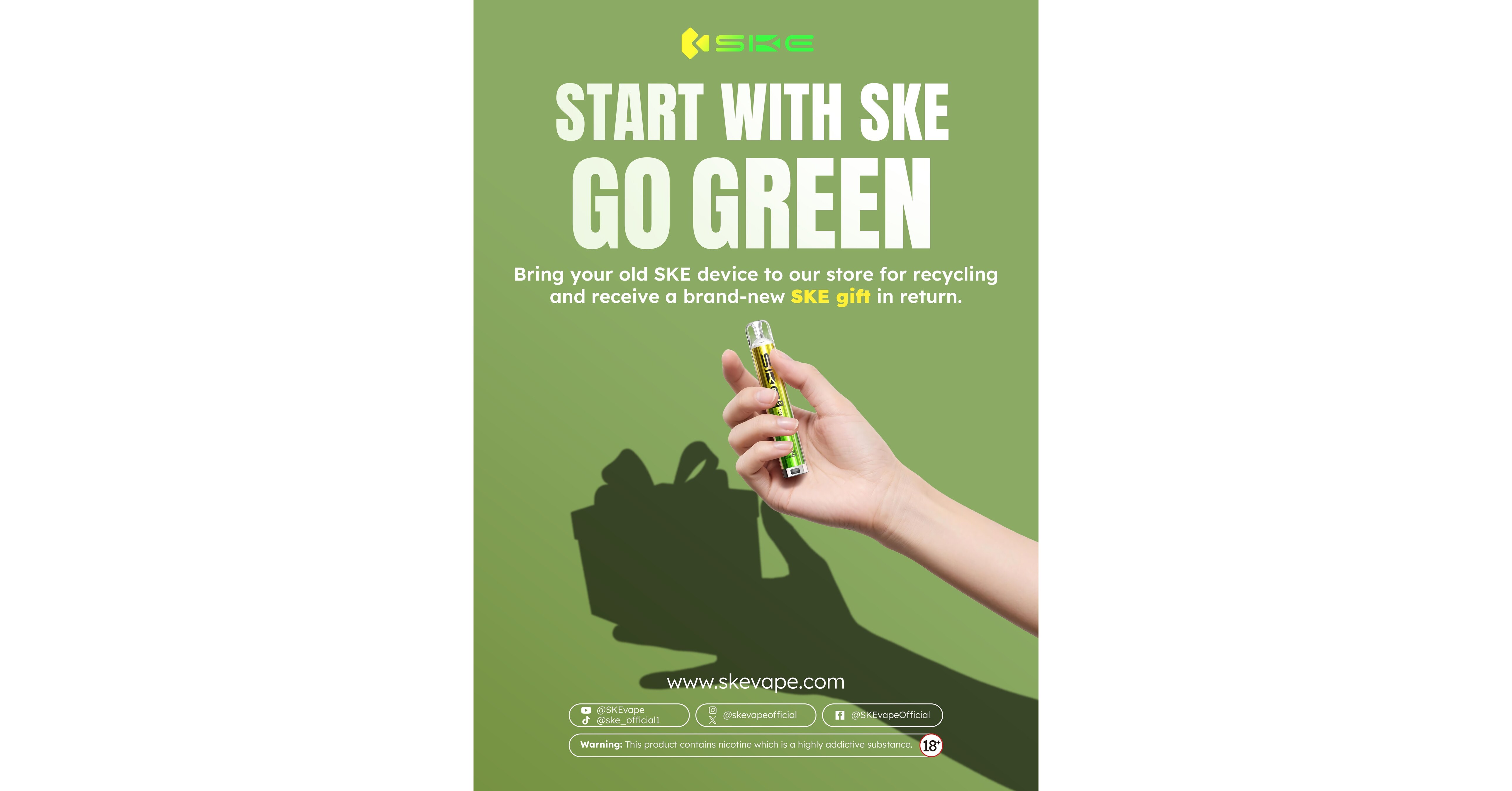 SKE Encourages Responsible Vaping Through Official Recycling Channels