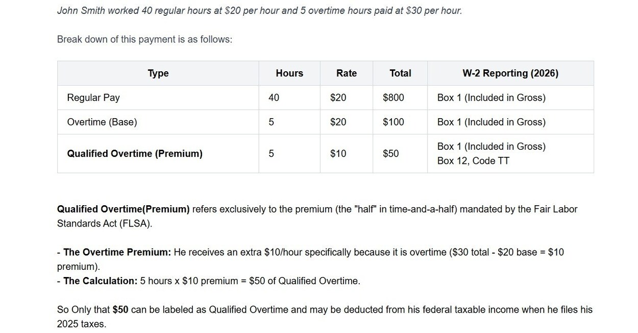 New ezAccounting Supports Qualified Tips - Qualified Overtime Premium Rule