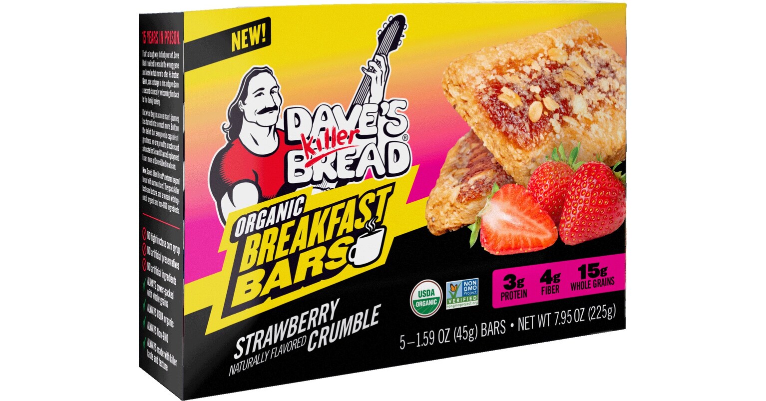 Dave's Killer Bread launches new breakfast bars to 'Rock Your Reset'