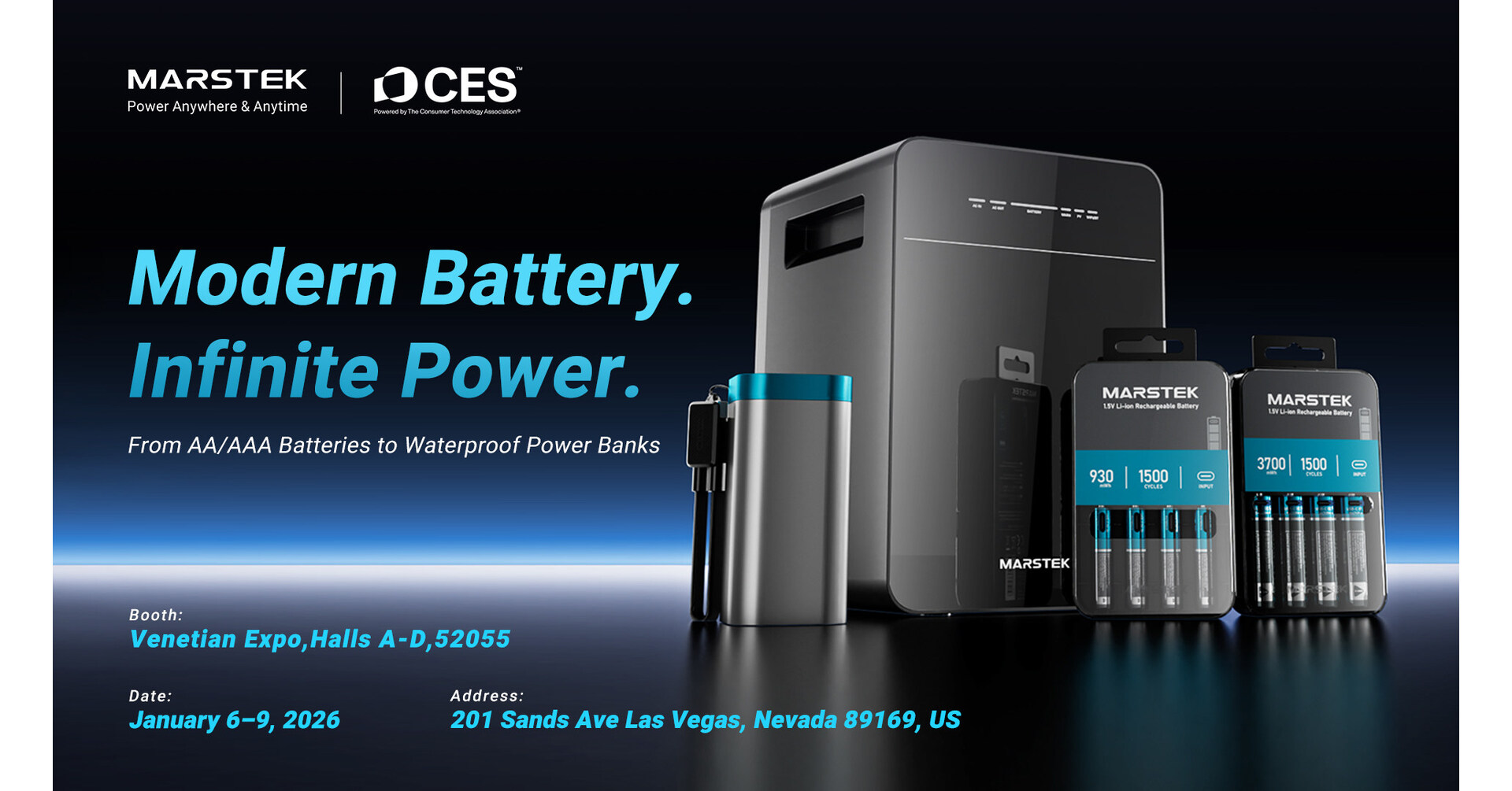 MARSTEK Brings "Modern Battery. Infinite Power." to CES 2026