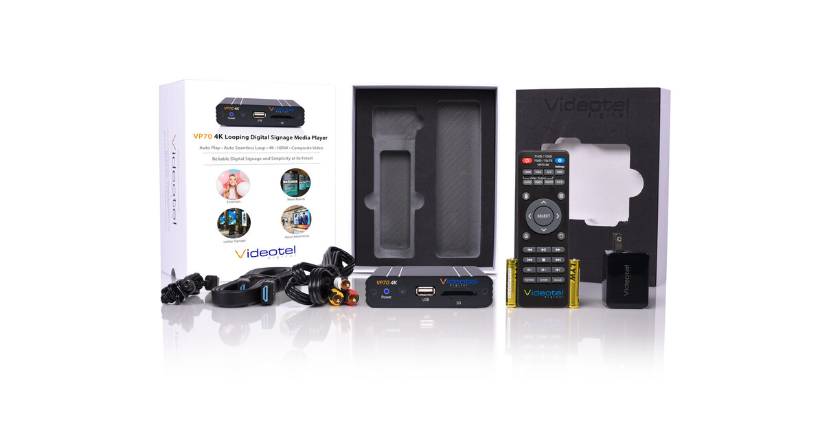 Videotel Digital Unveils the VP70 XD 4K Industrial Looping Digital ...